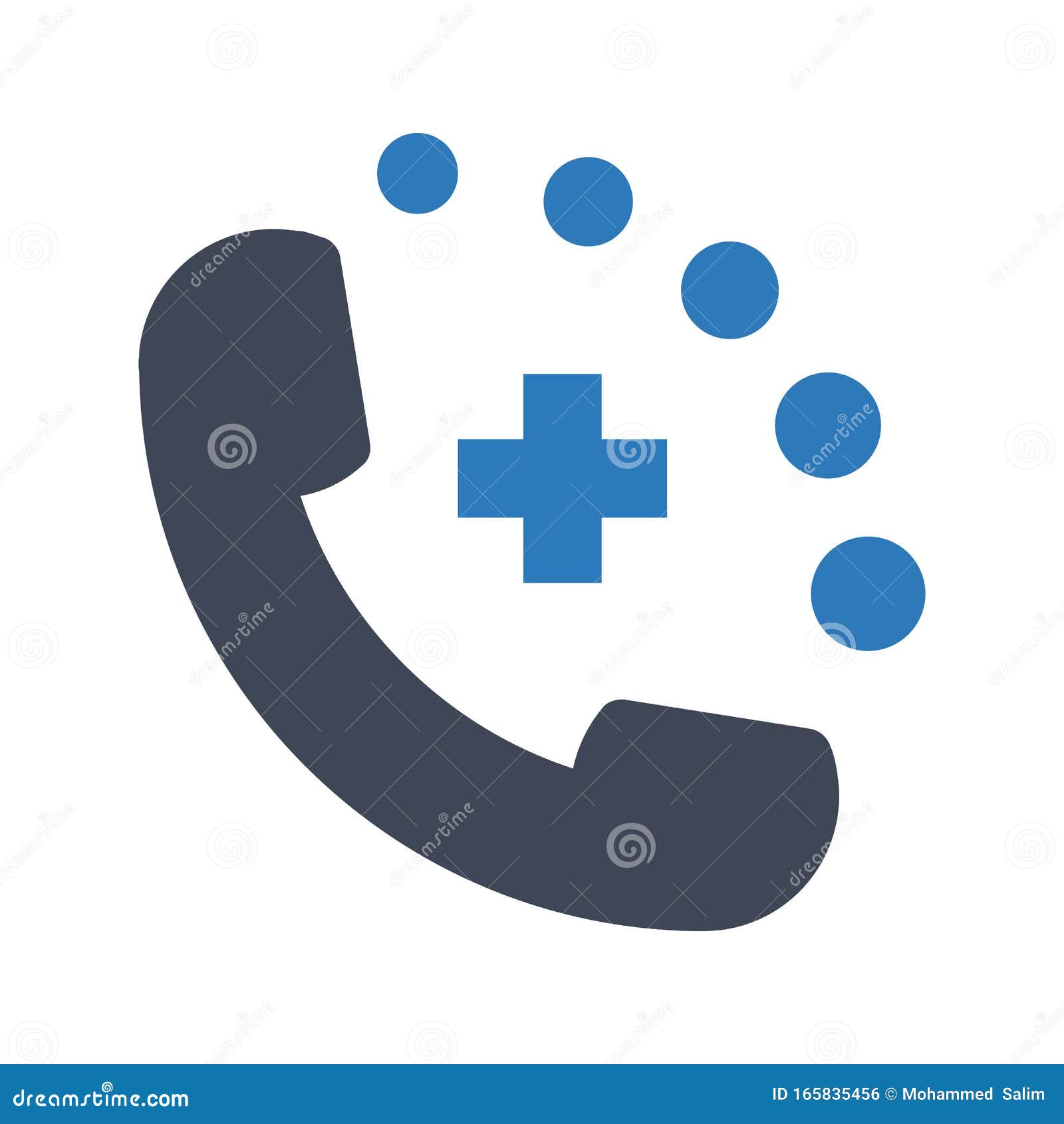 Medical support call icon stock vector. Illustration of medical - 165835456