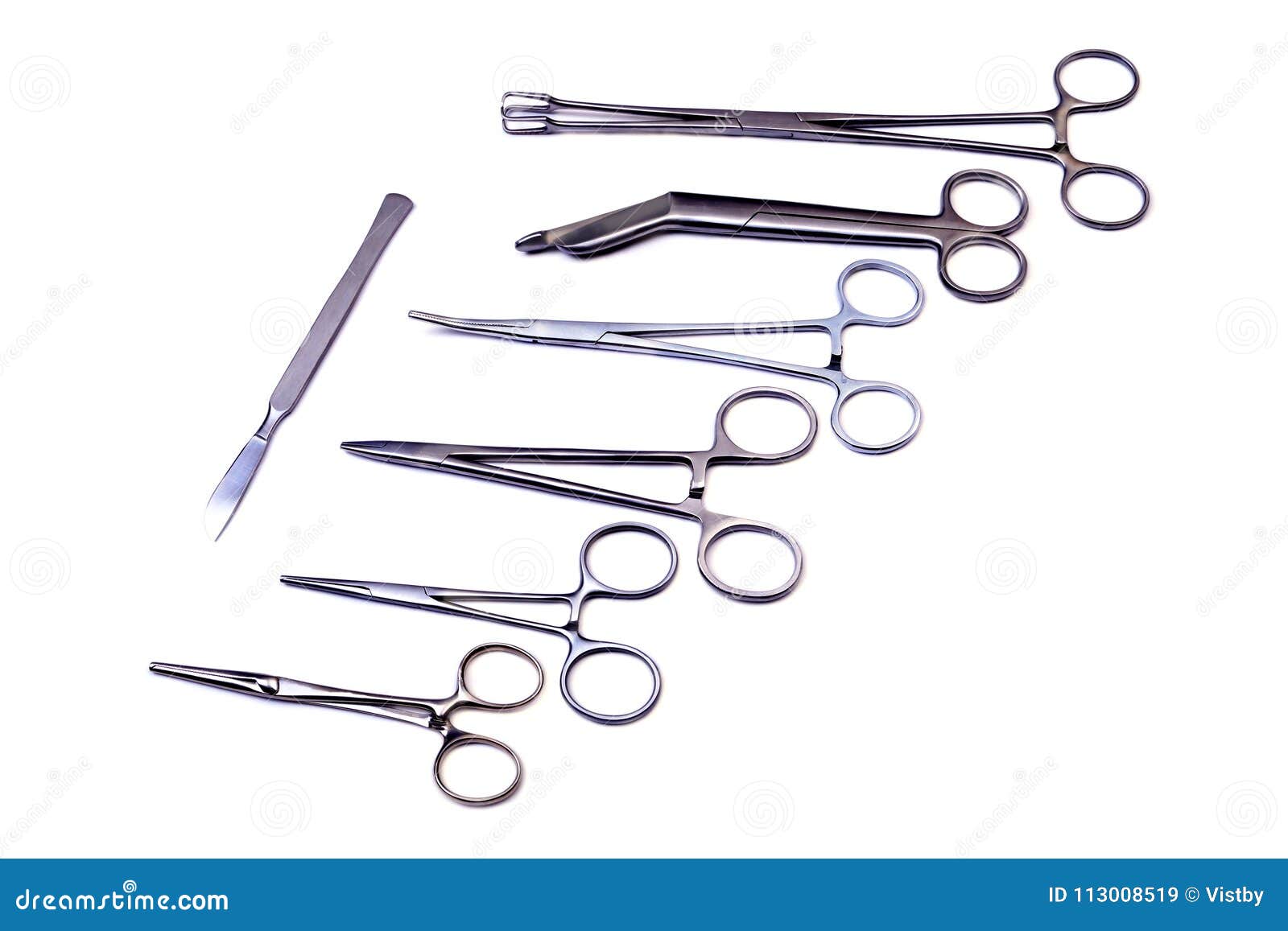 Medical and Surgery Instruments Isolated on White Background Stock ...