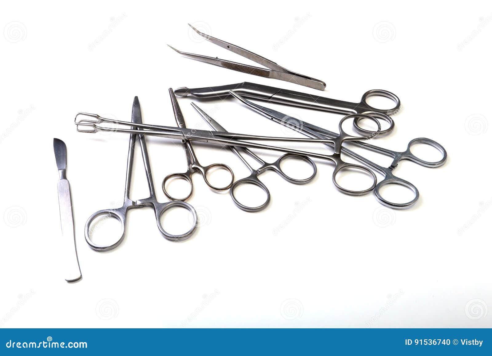 Medical and Surgery Instruments Isolated on White Background Stock ...