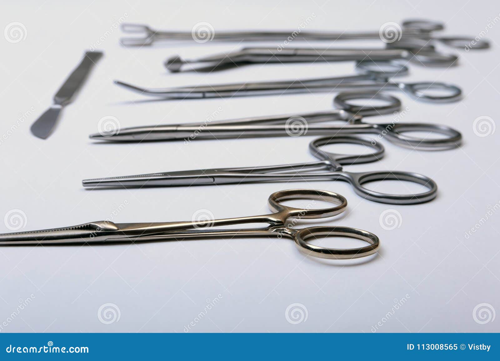 Medical and Surgery Instruments on White Background Stock Image - Image ...