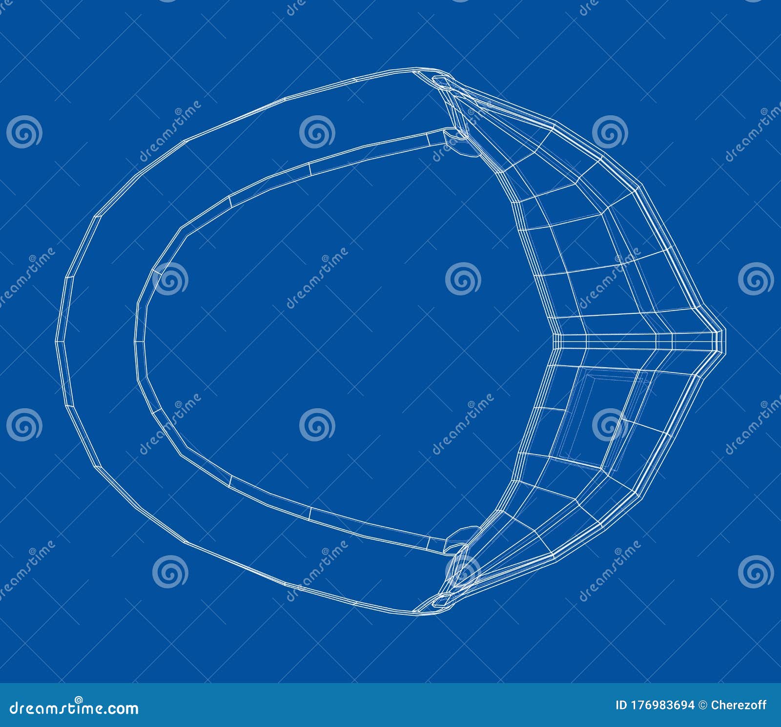 Medical Surgical Mask. Blueprint Style Stock Vector - Illustration of ...