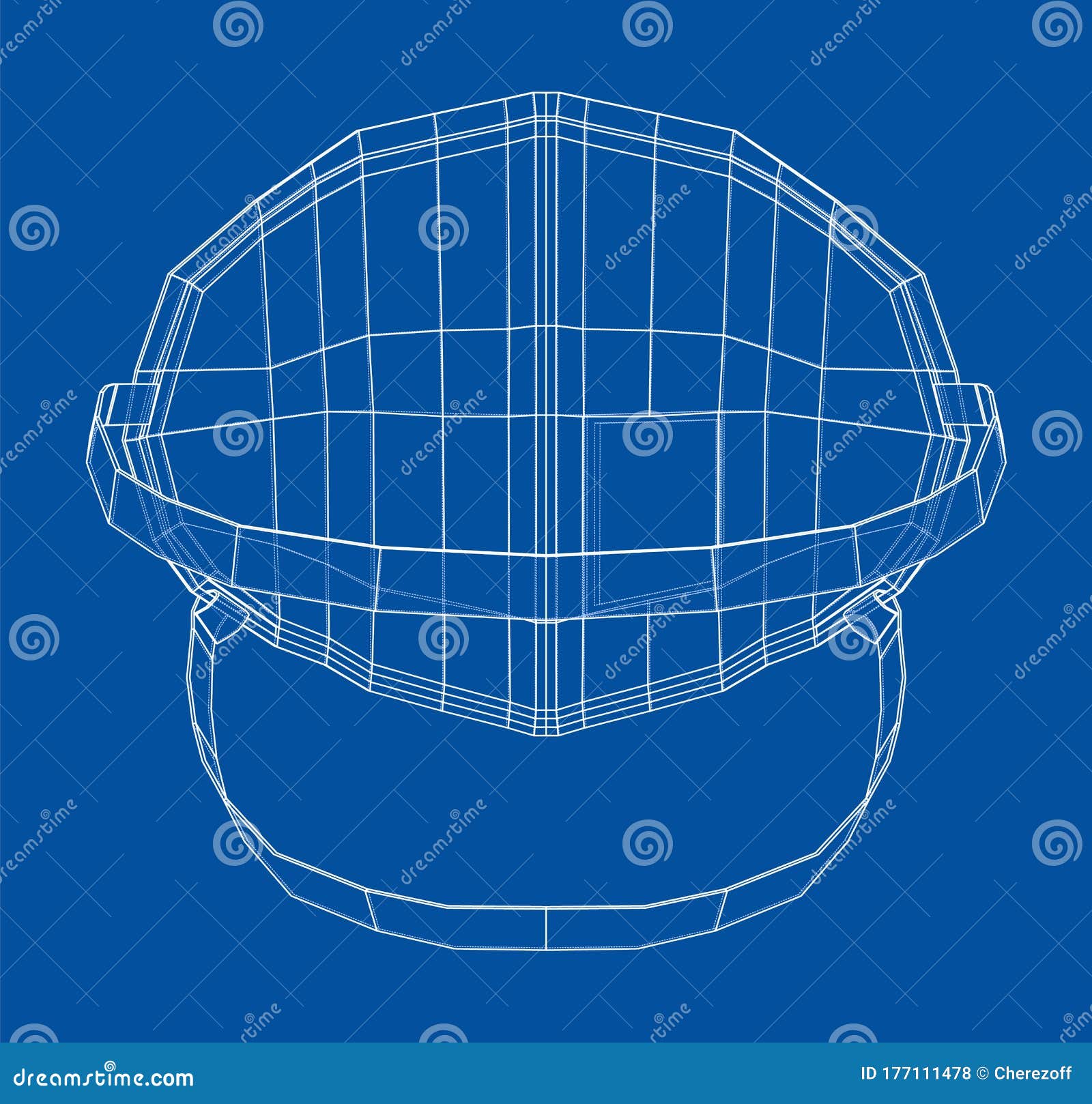 Medical Surgical Mask. Blueprint Style Stock Vector - Illustration of ...
