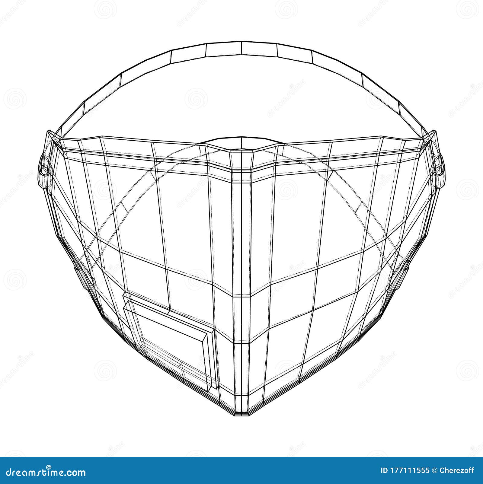 Medical Surgical Mask. Blueprint Style Stock Vector - Illustration of ...