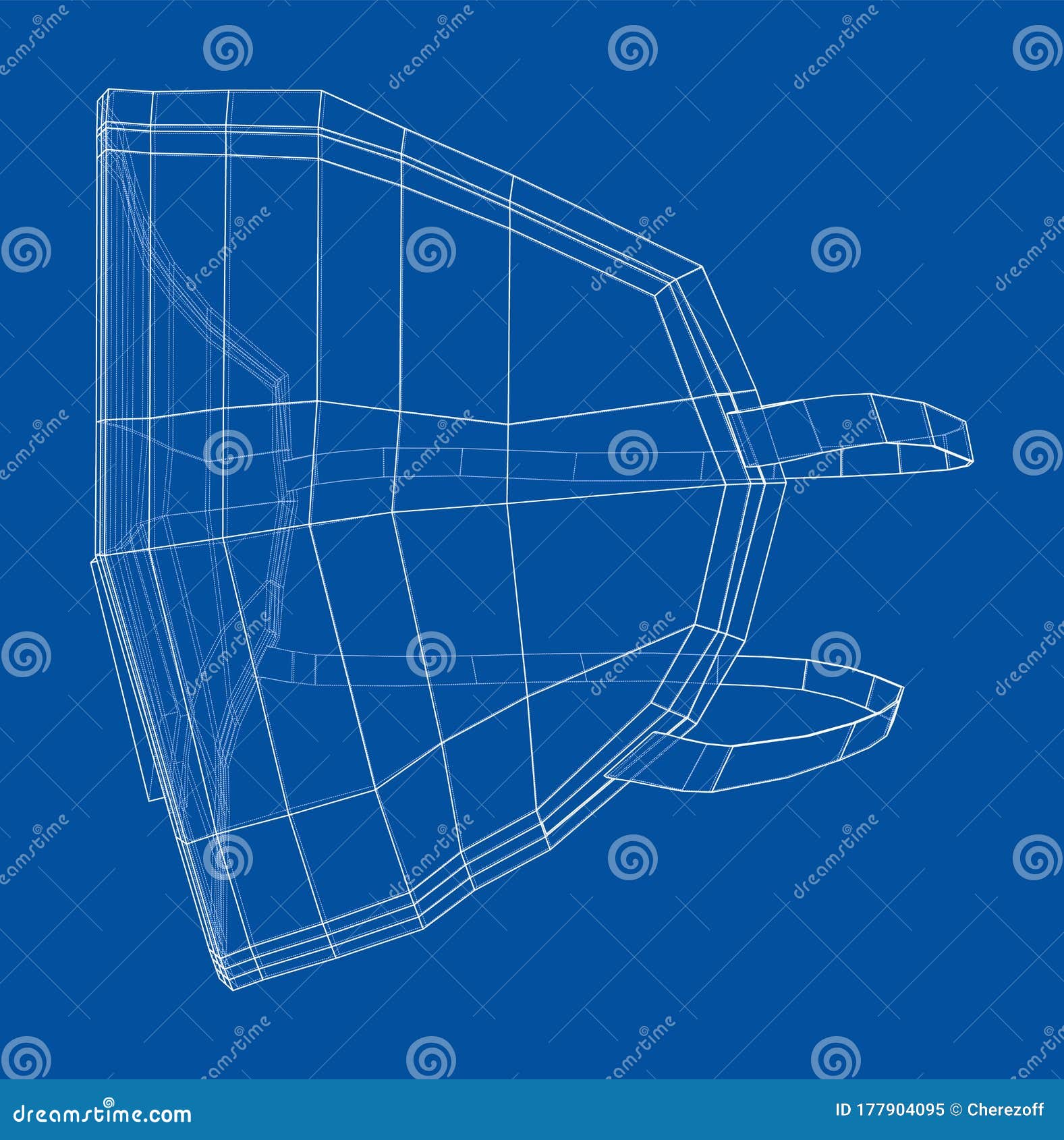 Medical Surgical Mask. Blueprint Style Stock Vector - Illustration of ...