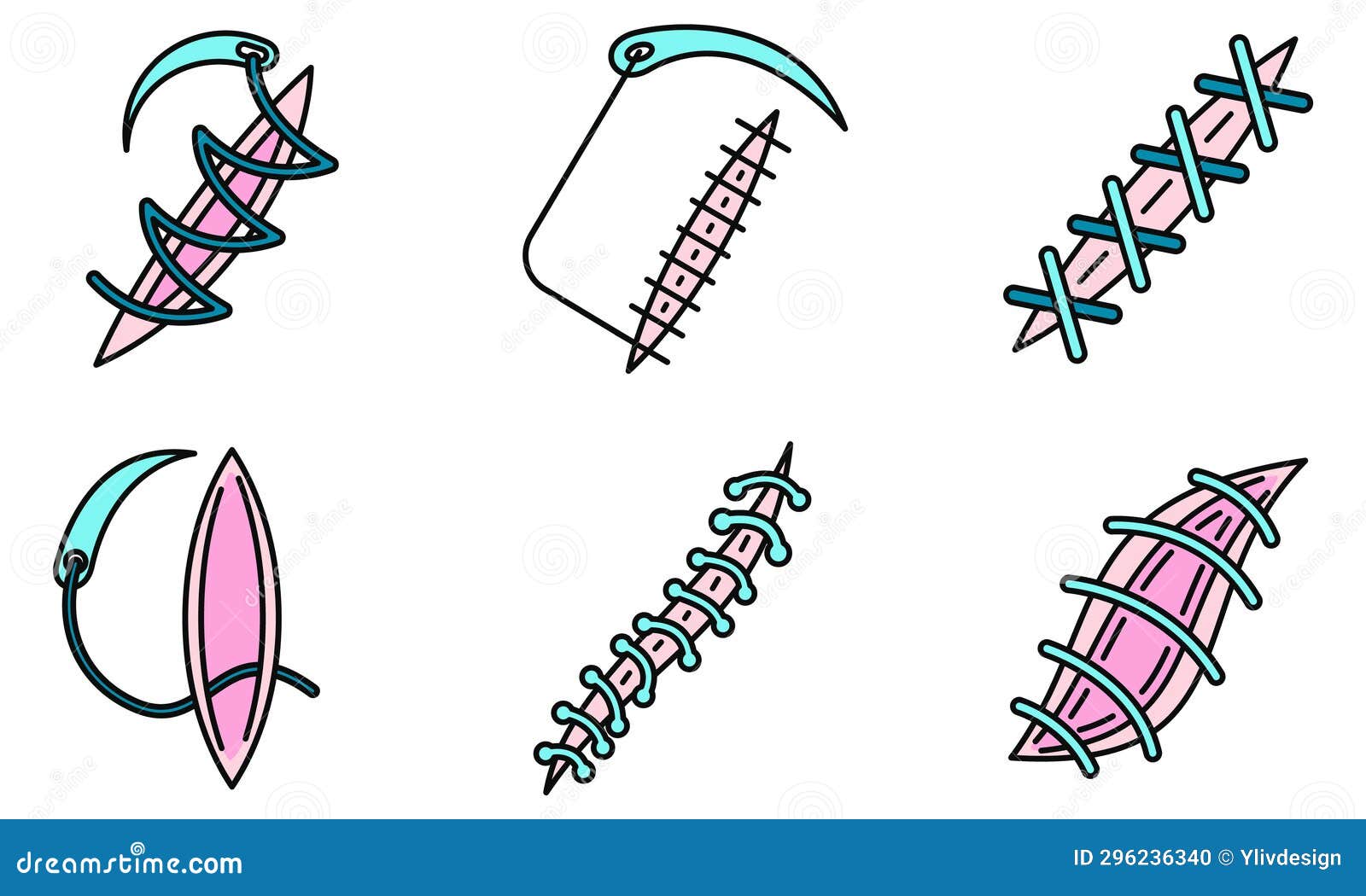 Medical Suture Icons Set, Outline Style Cartoon Vector | CartoonDealer ... Medical Suture Icons Set, Outline Style Cartoon Vector | CartoonDealer ...