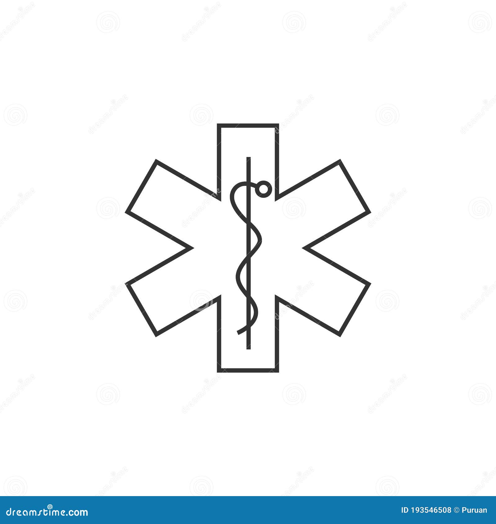 Outline Icon - Medical Symbol Stock Vector - Illustration of insignia ...
