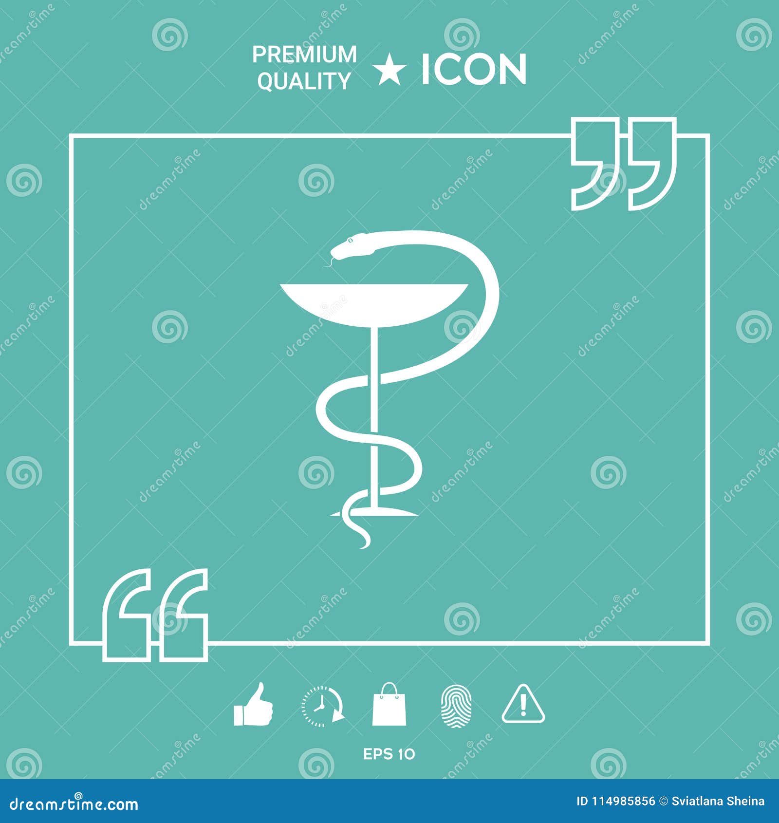 Pharmacy Symbol Medical Snake and Cup Stock Vector - Illustration of ...