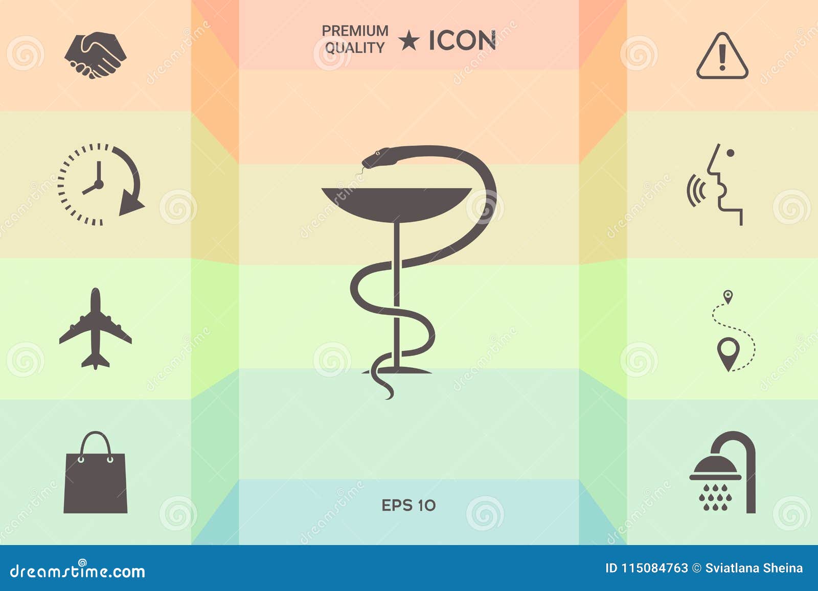 Pharmacy Symbol Medical Snake and Cup Stock Vector - Illustration of ...