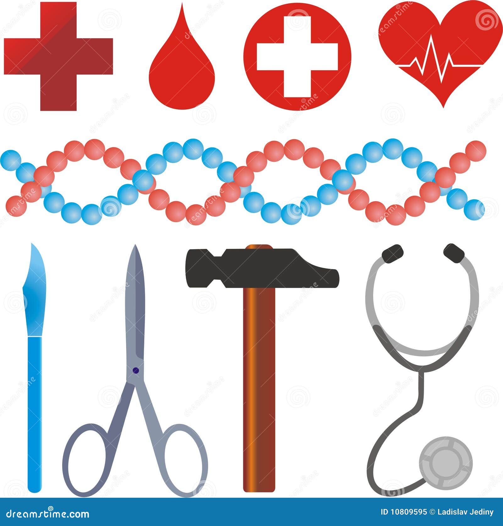 Medical symbols stock vector. Illustration of icon, illness - 10809595