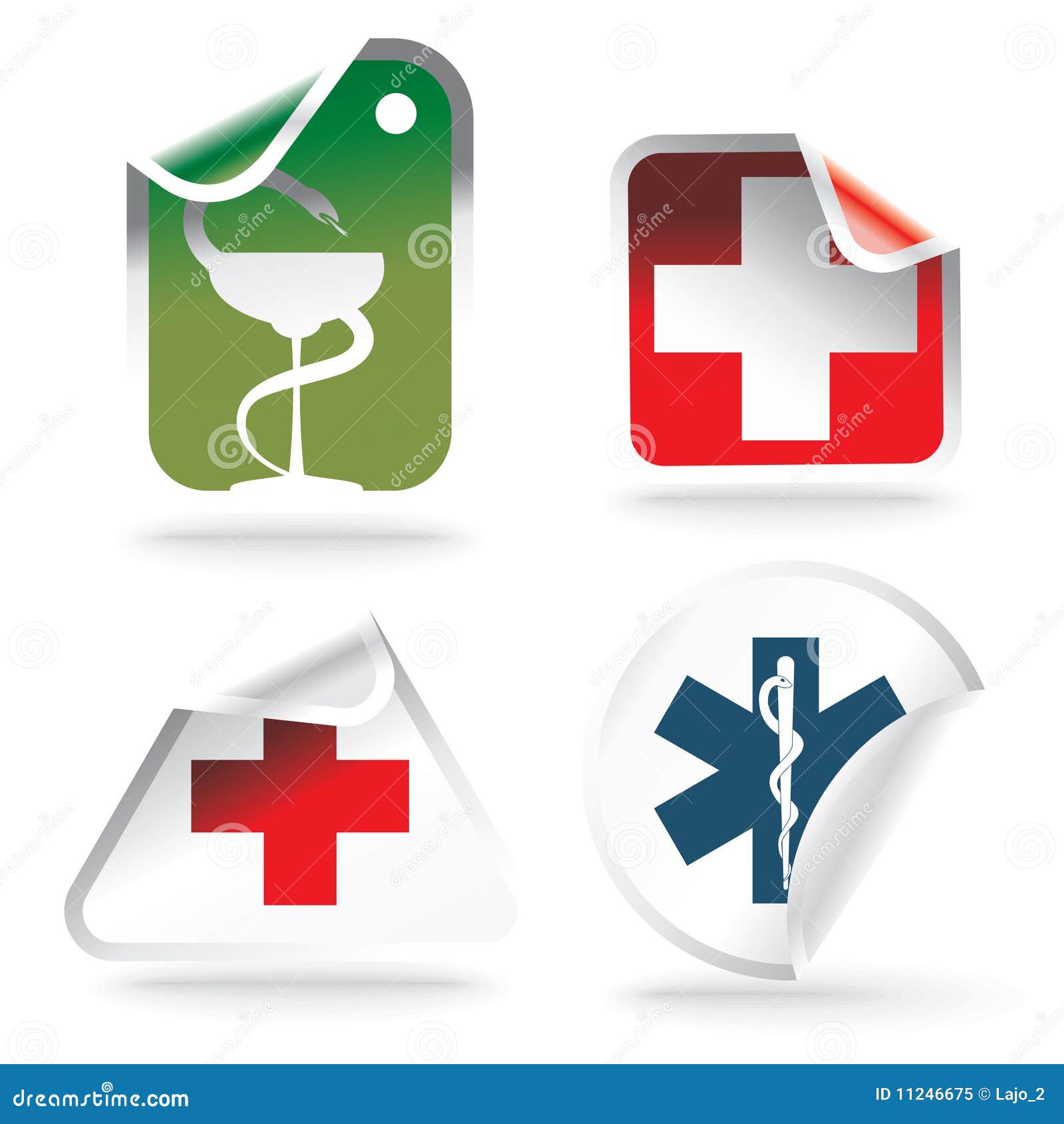 Medical Symbols on Stickers Stock Vector - Illustration of purple ...