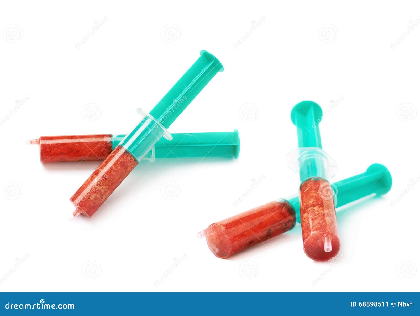 Medical Syringe Filled with Red Liquid Stock Image - Image of closeup ...