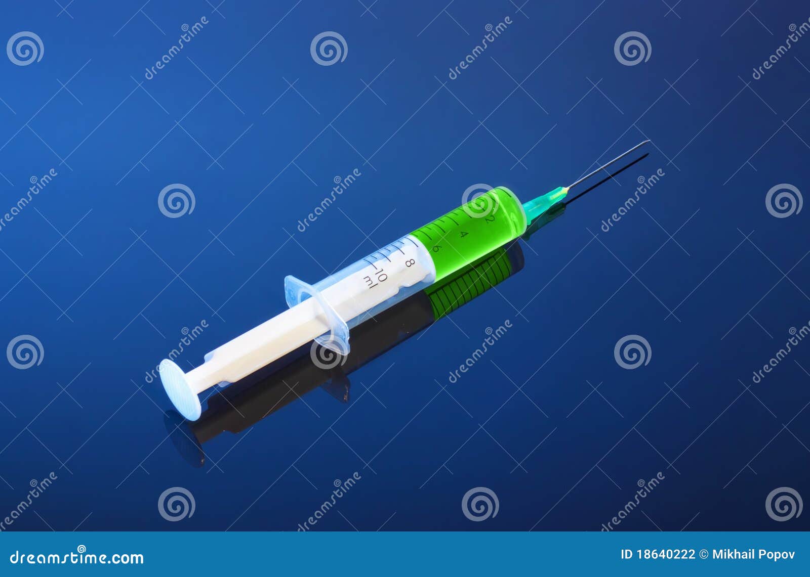 Medical Syringe with Green Liquid Stock Photo - Image of healthcare ...