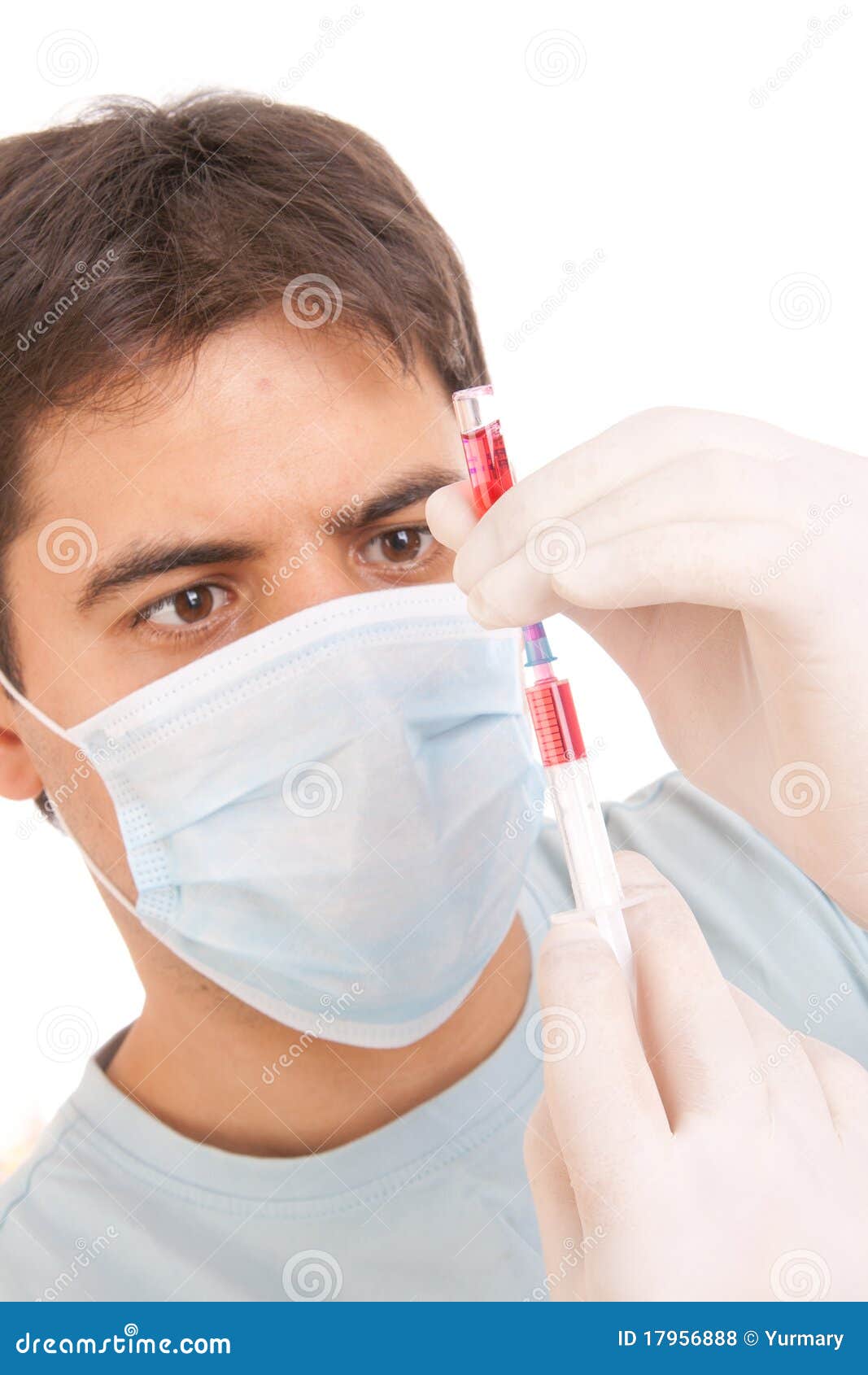 Medical syringe in hands stock photo. Image of doctor - 17956888