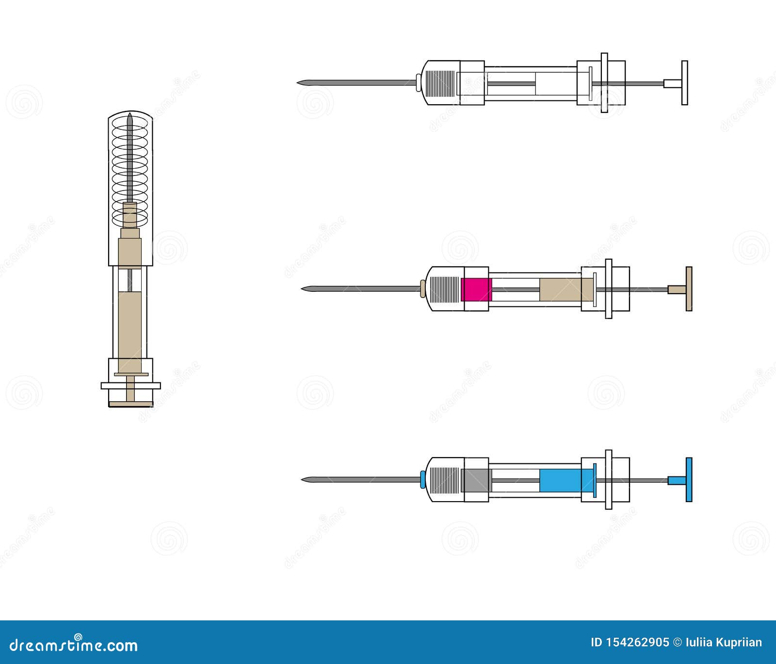 Medical Syringe for Hormone Therapy Stock Vector - Illustration of ...