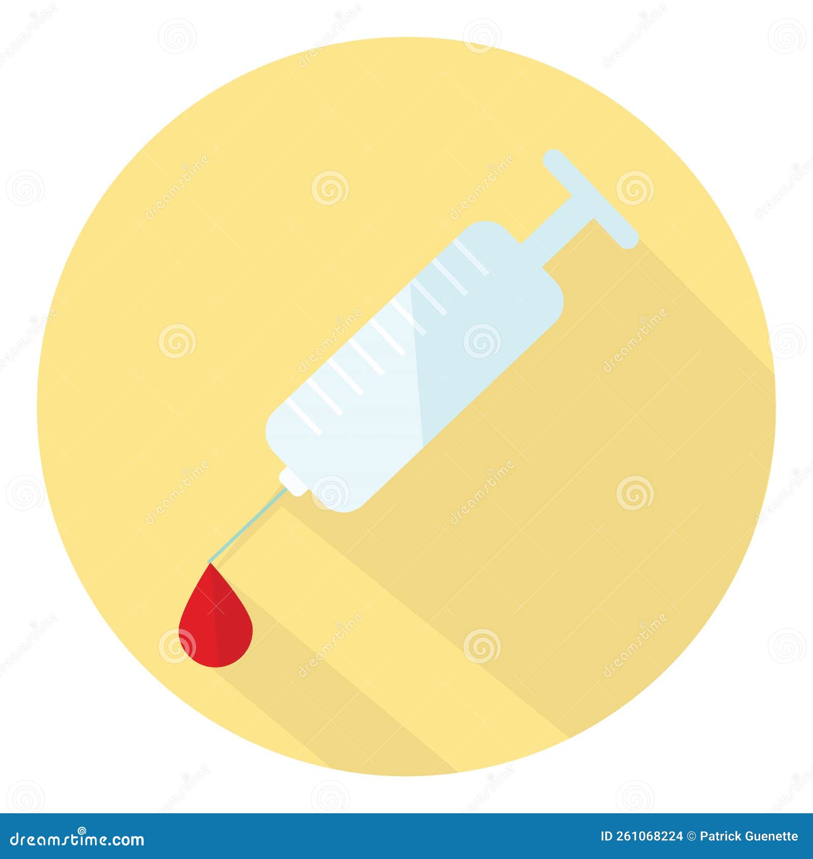 Medical syringe, icon stock vector. Illustration of health - 261068224