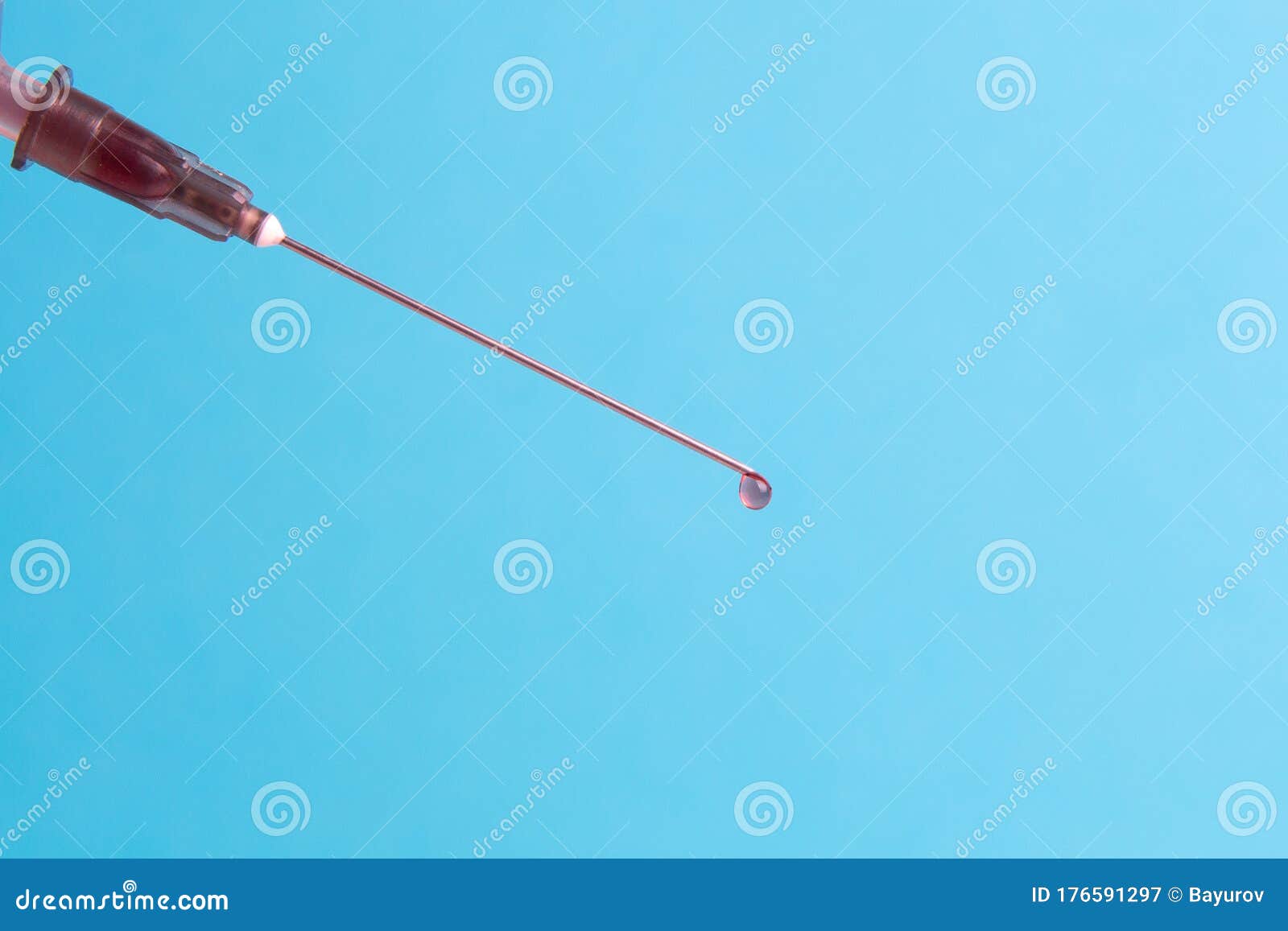 Medical Syringe Needle and Drop of Blood Stock Image - Image of ...