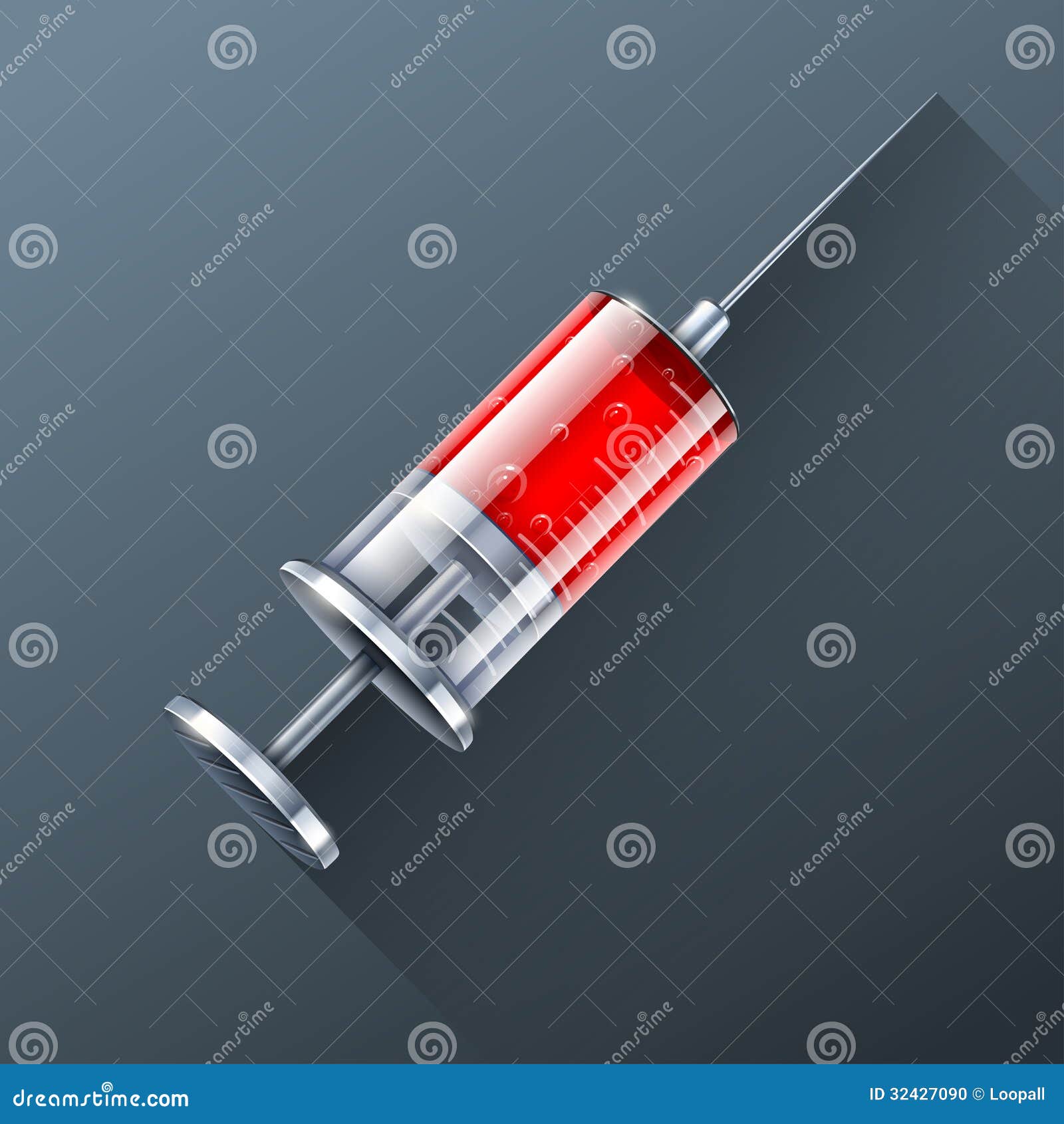 Medical Syringe with Red Blood Stock Photo - Image of diseased ...