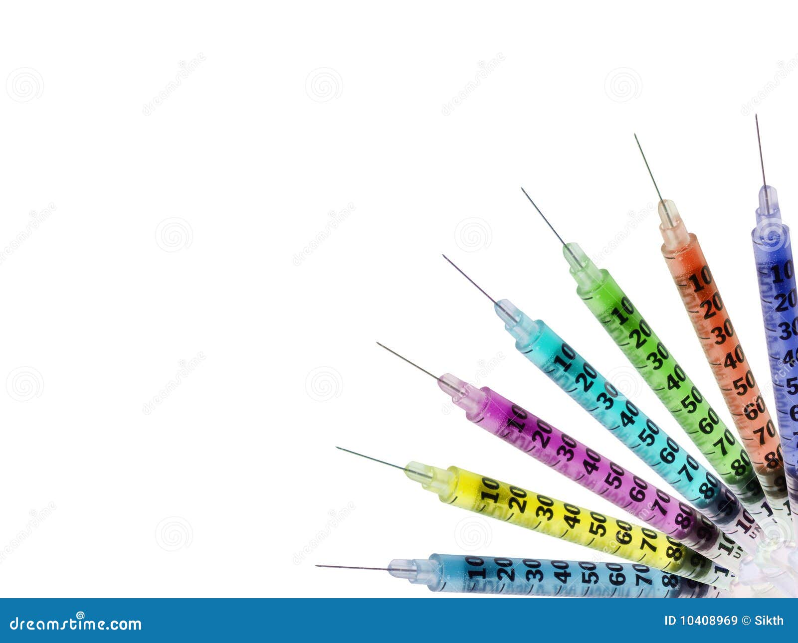 Medical Syringes stock image. Image of hospital, isolated - 10408969