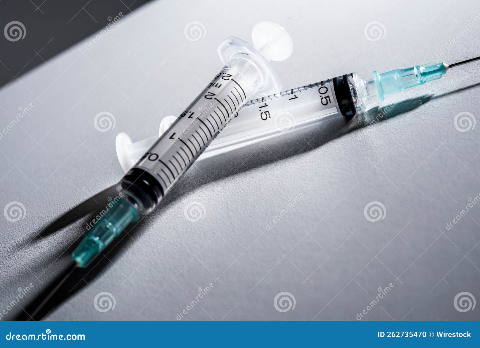 Medical Syringes on a White Surface Stock Photo - Image of syringes ...