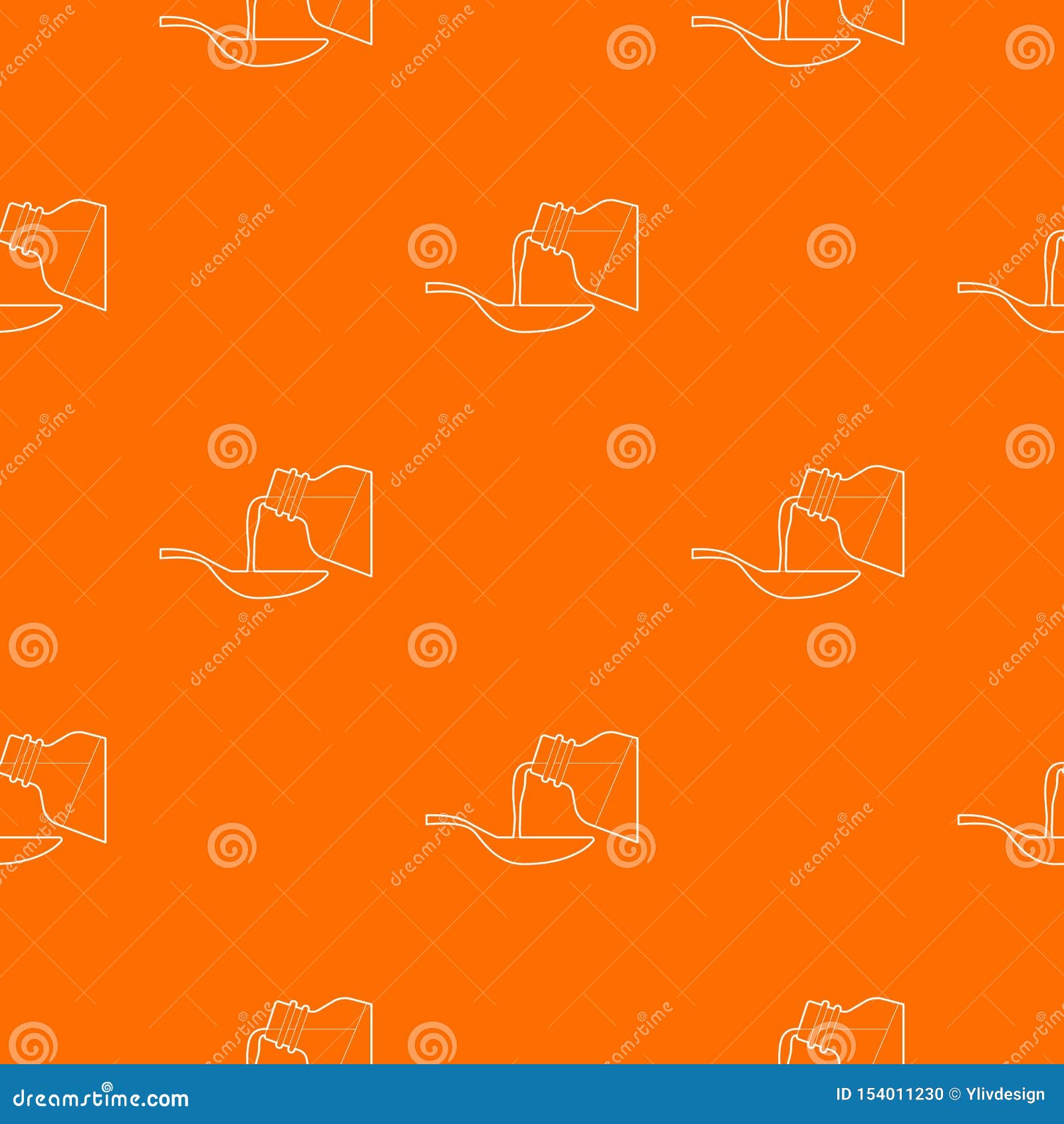 Medical Syrup Pattern Vector Orange Stock Vector - Illustration of ...