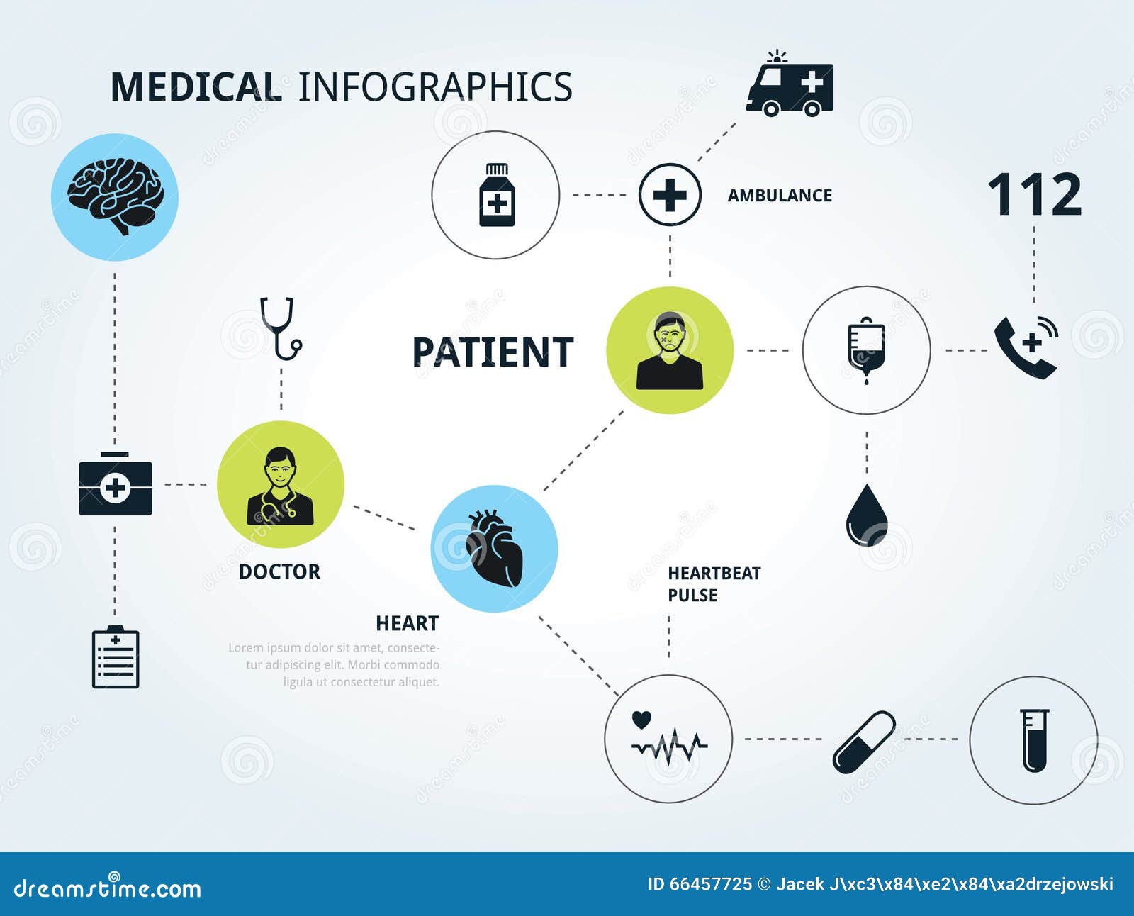 Medical System Connections Icon Set Stock Vector - Illustration of body ...