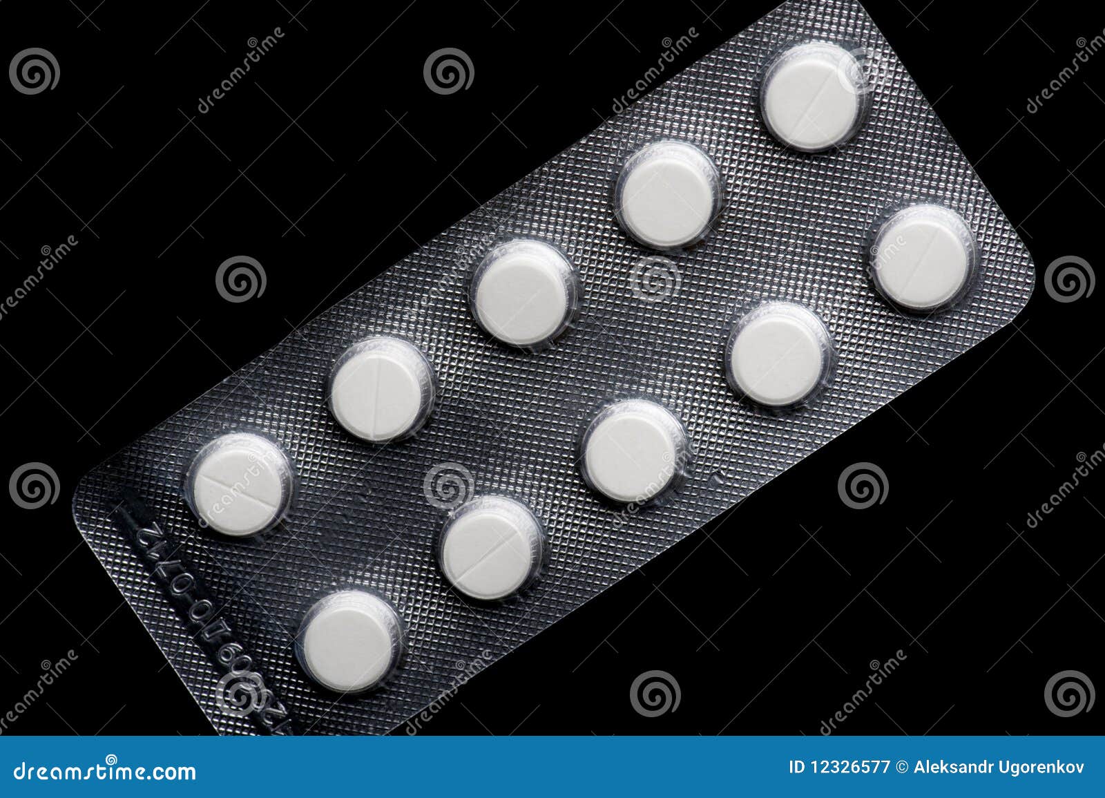 Medical Tablet on Black Macro Stock Image - Image of group, vitamin ...
