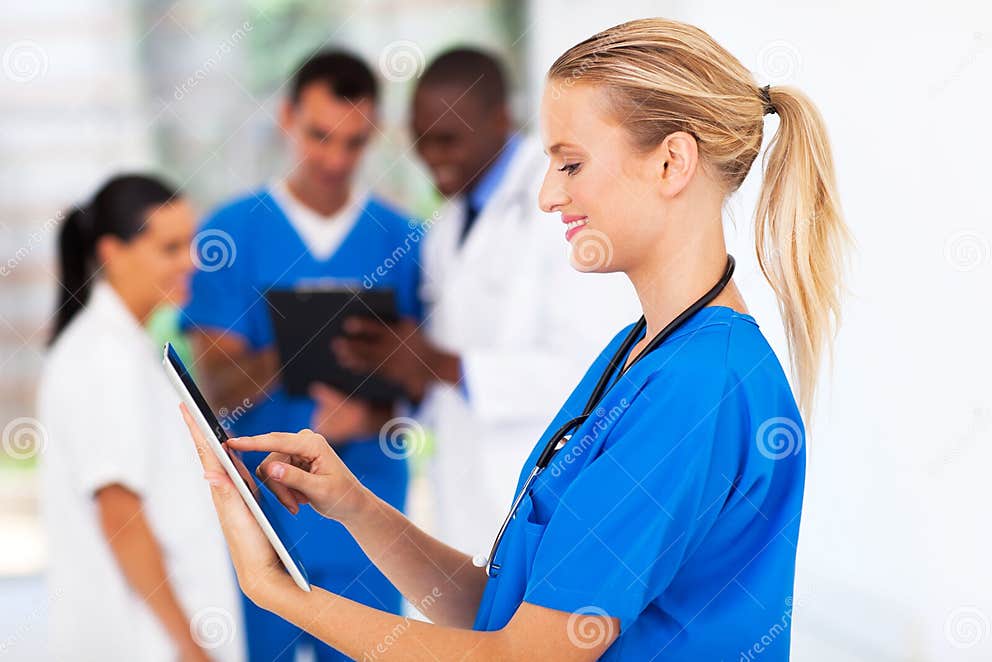 Medical tablet computer stock photo. Image of portrait - 29130364