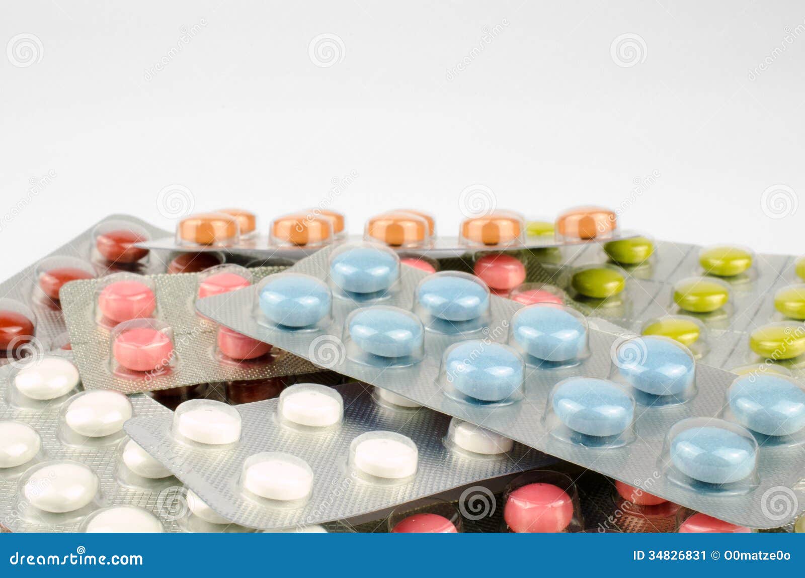 Medical Tablets in Vacuum Plastic Stock Image - Image of supplement ...