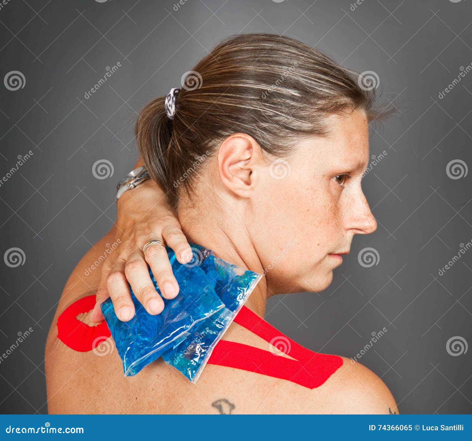 A medical taping stock image. Image of rehabilitate, horizontal - 74366065