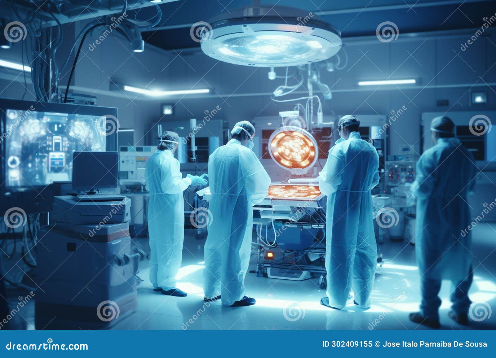 Medical Team Celebrating a Successful Procedure Stock Illustration ...