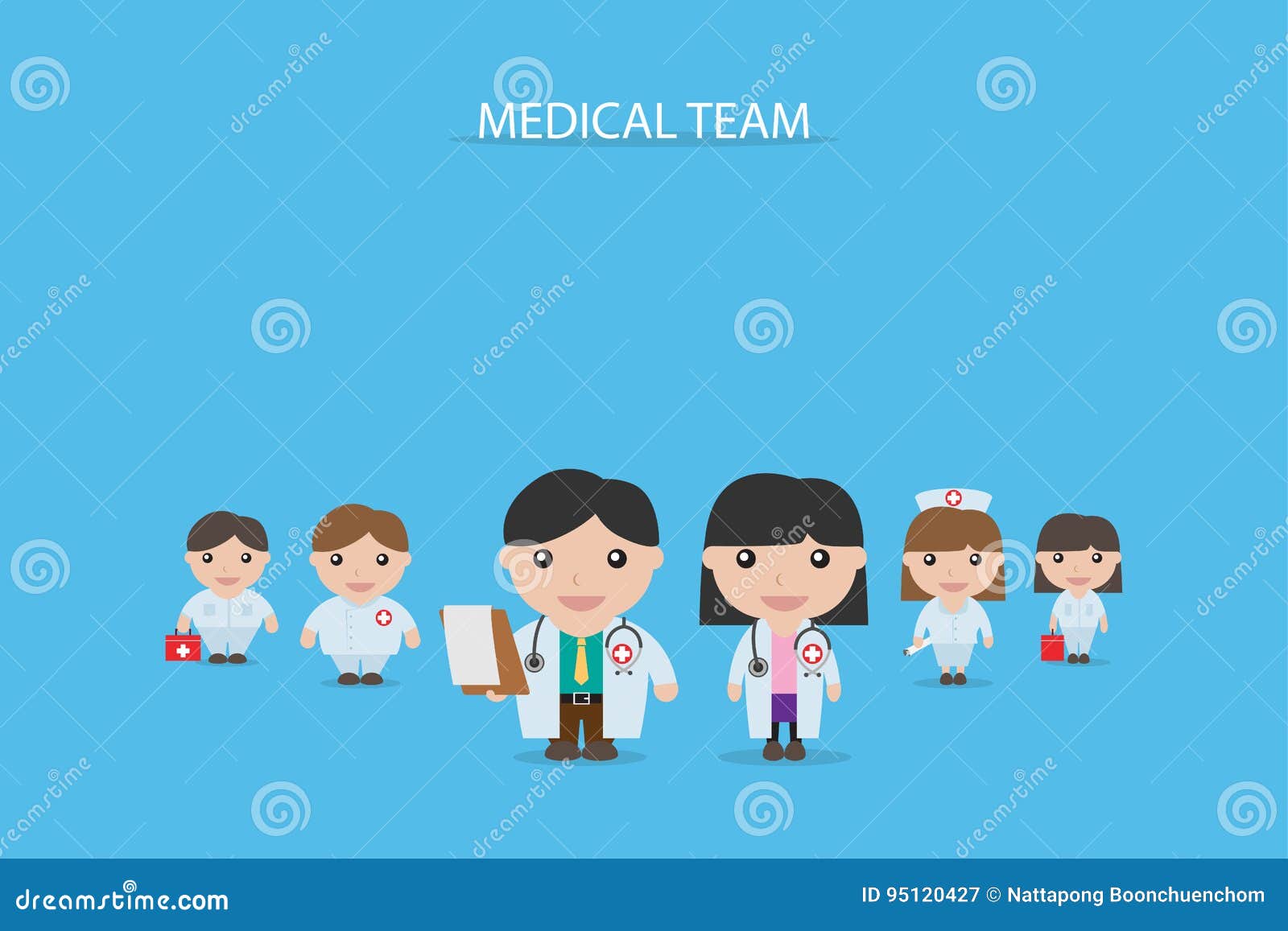Medical Team Concept, Vector Illustration Stock Vector - Illustration ...