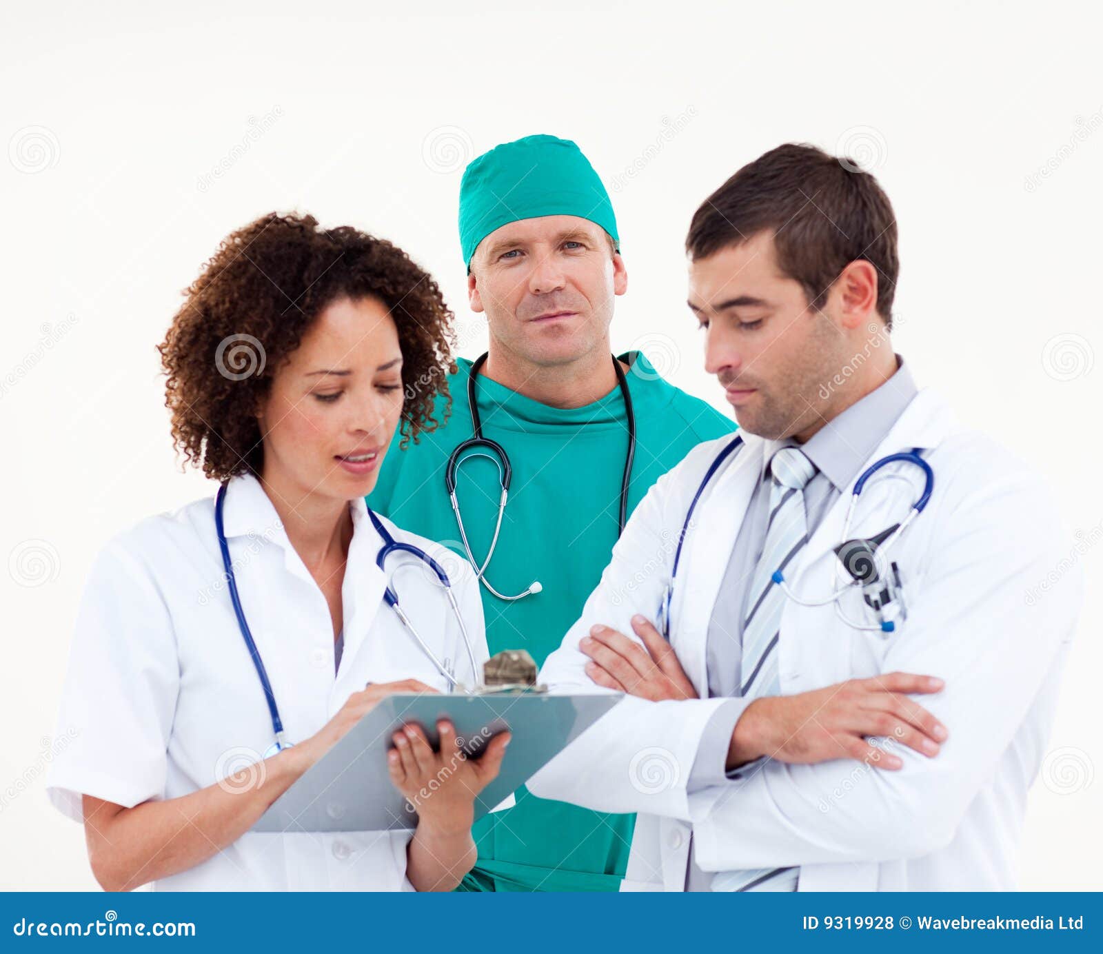 Medical team in discussion stock photo. Image of doctor - 9319928