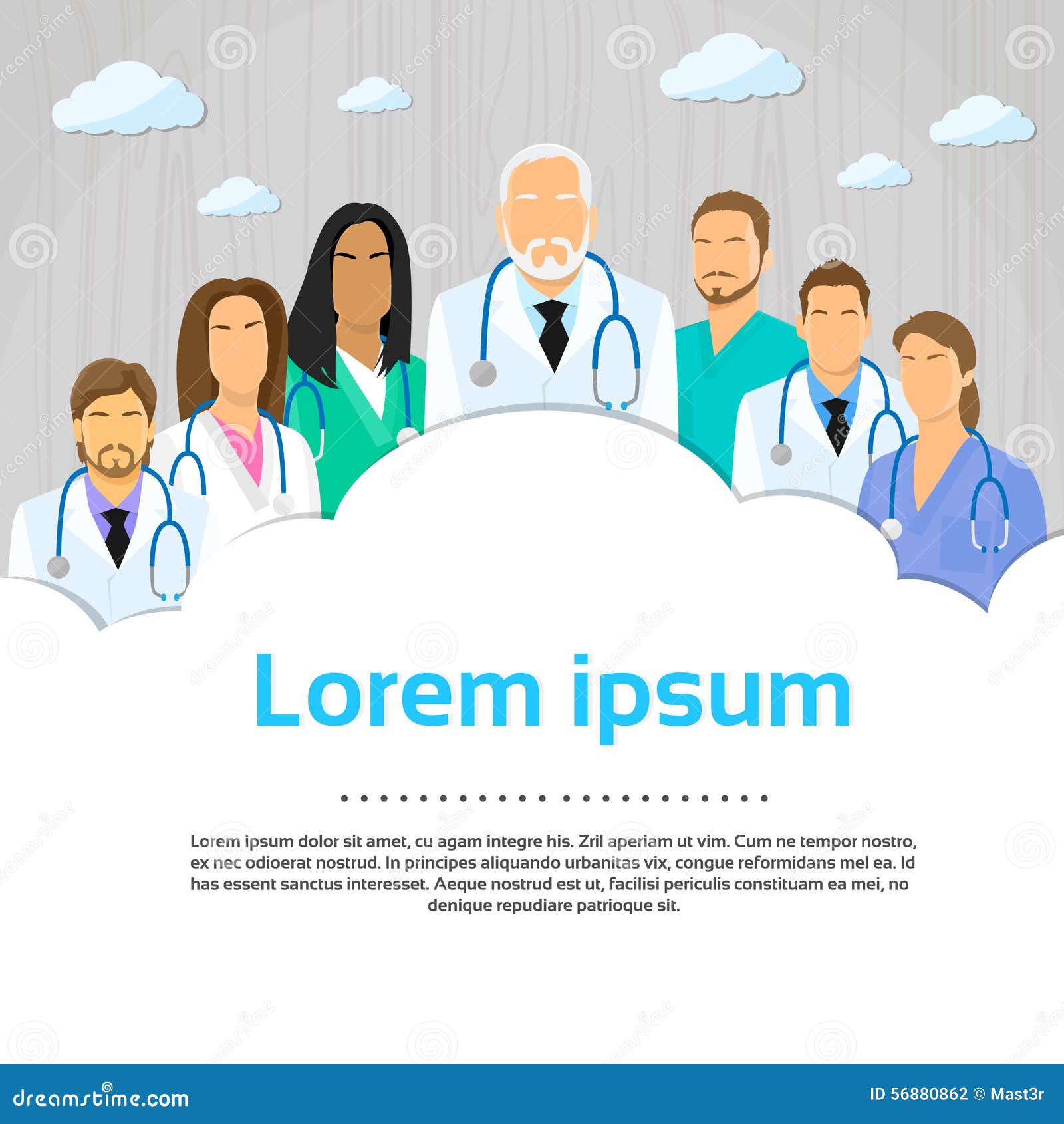 Medical Team Doctor Group Flat Profile Icon Stock Vector - Illustration ...