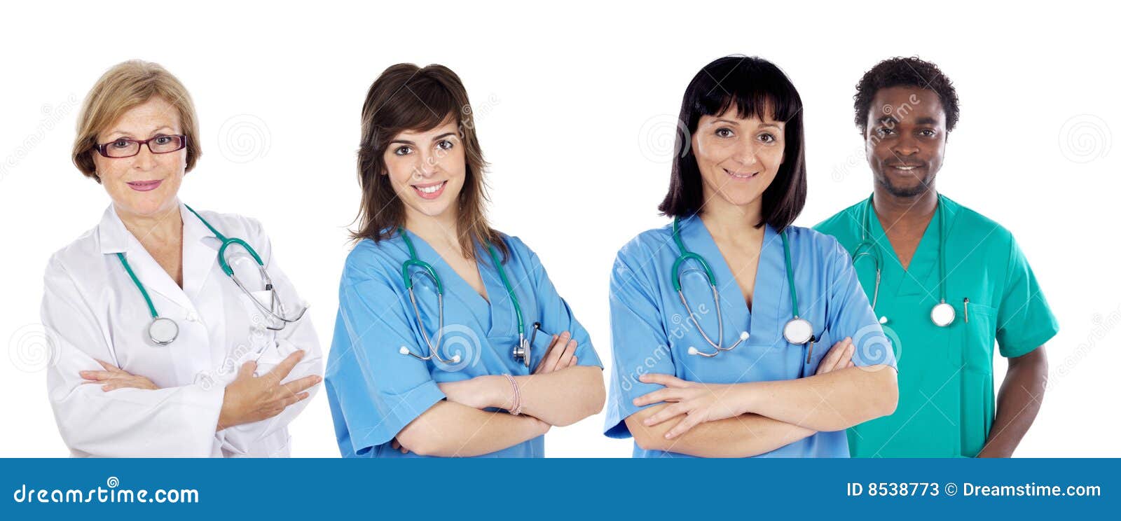 Medical Team of Four Doctors Stock Image - Image of beauty, help: 8538773