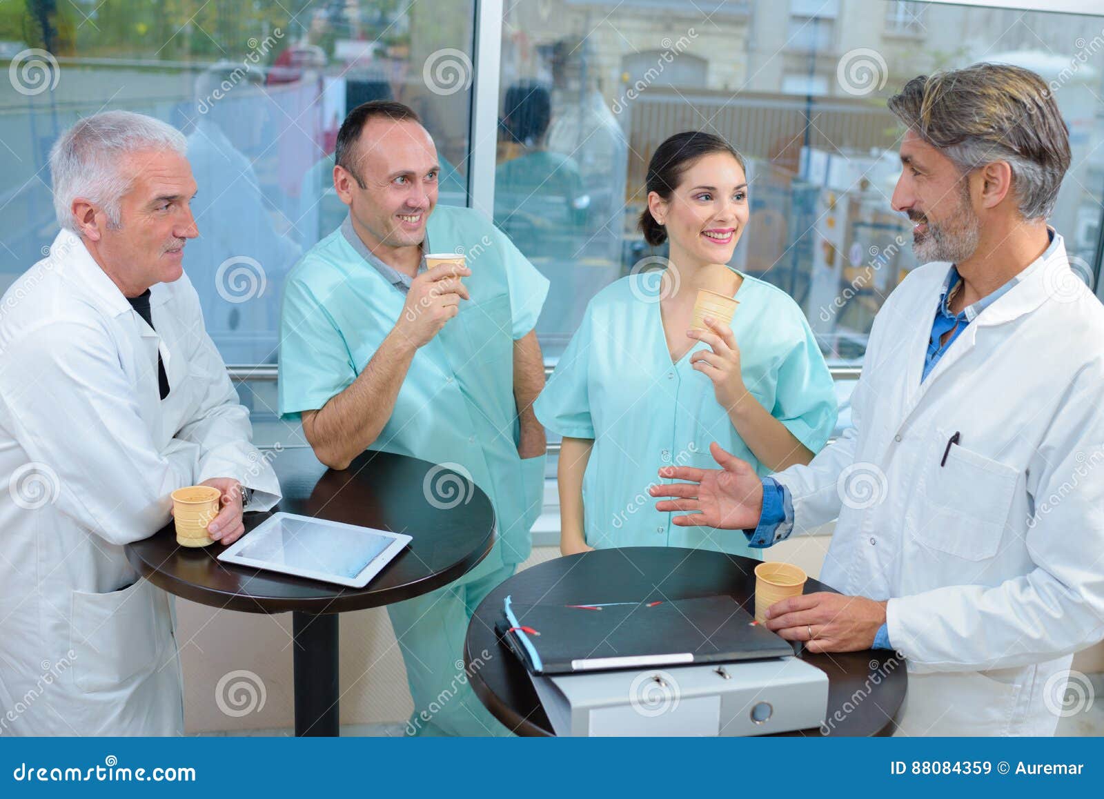 Medical team having break stock image. Image of health - 88084359