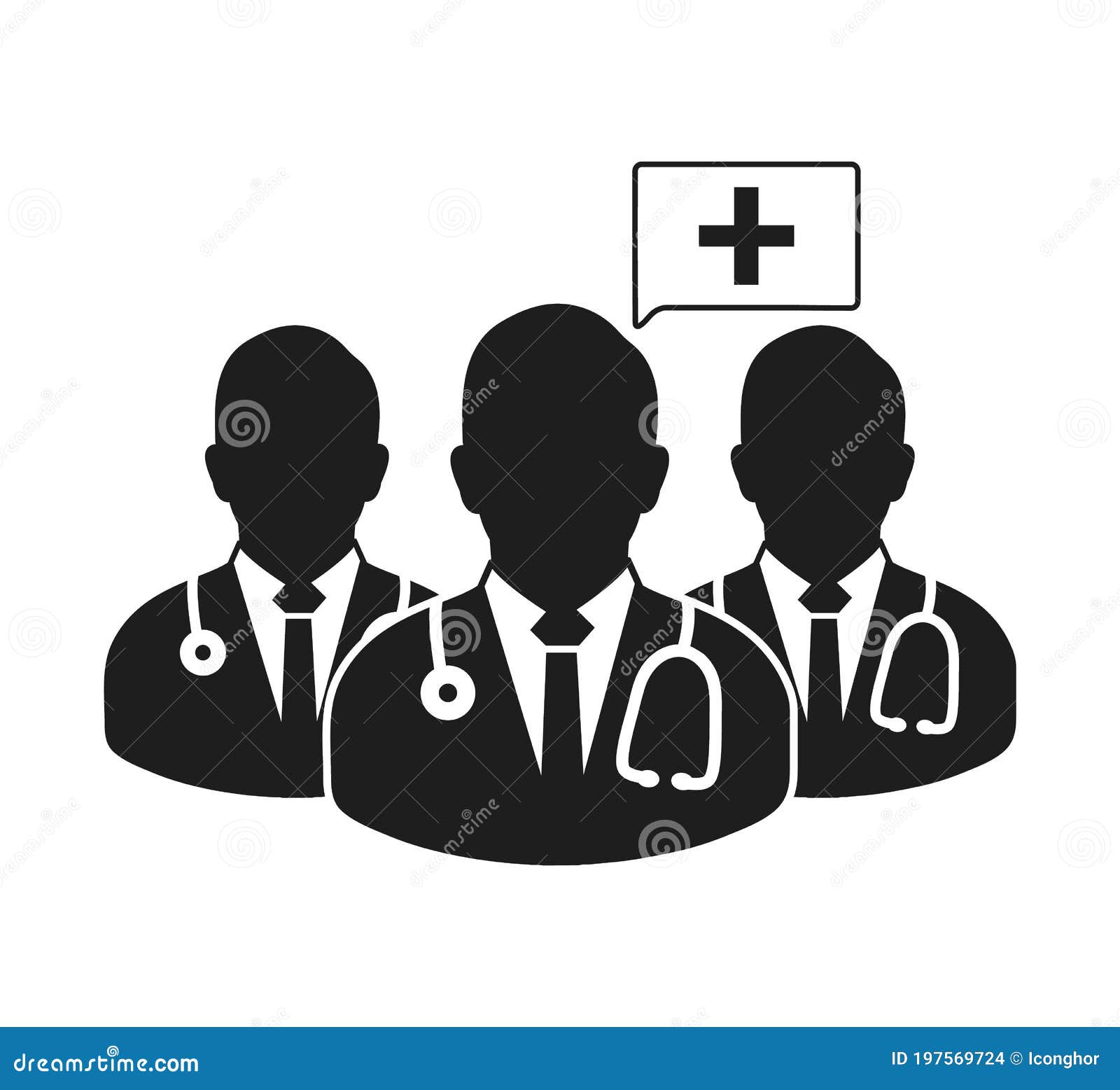 Medical Team Icon. stock vector. Illustration of nurse - 197569724