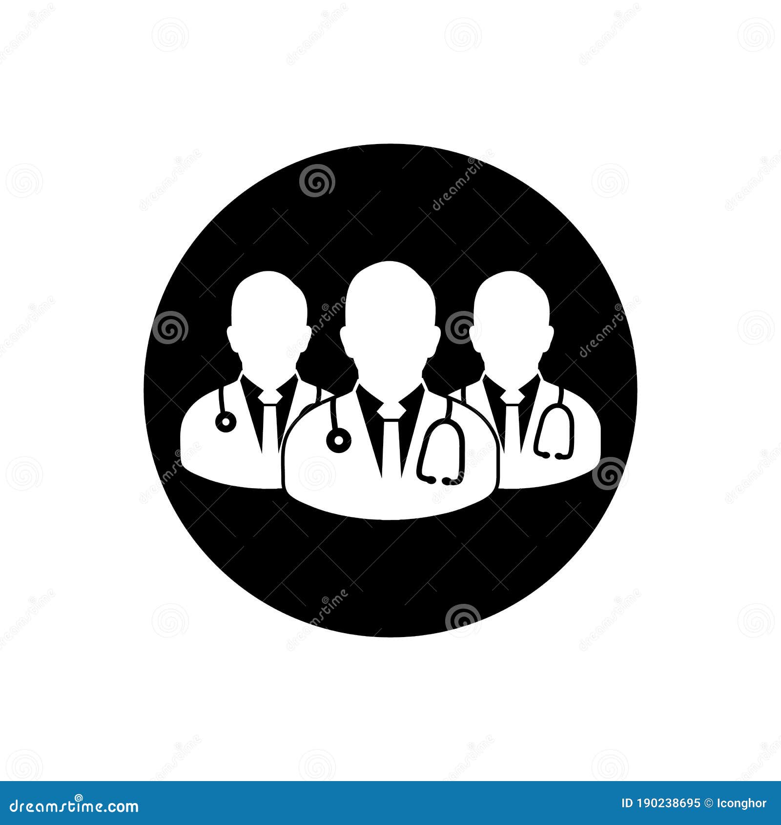 Medical Team Icon. stock vector. Illustration of symbol - 190238695