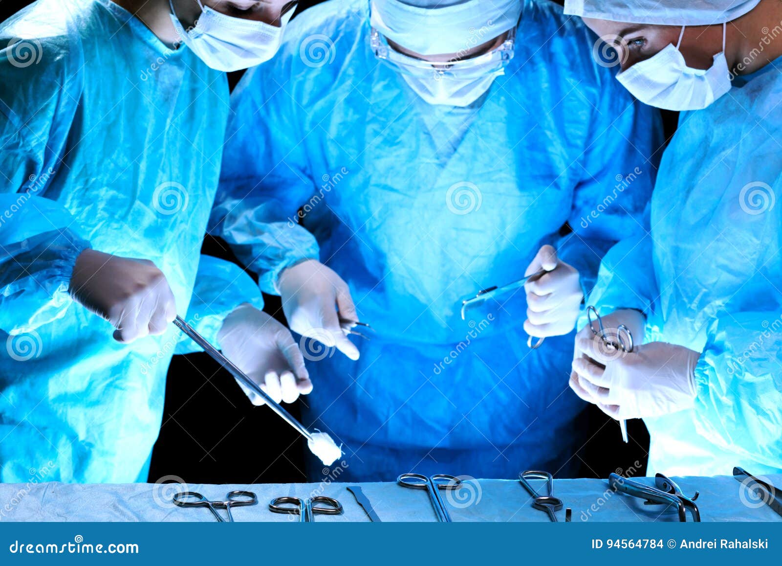 Medical Team Performing Operation. Group of Surgeon at Work in ...