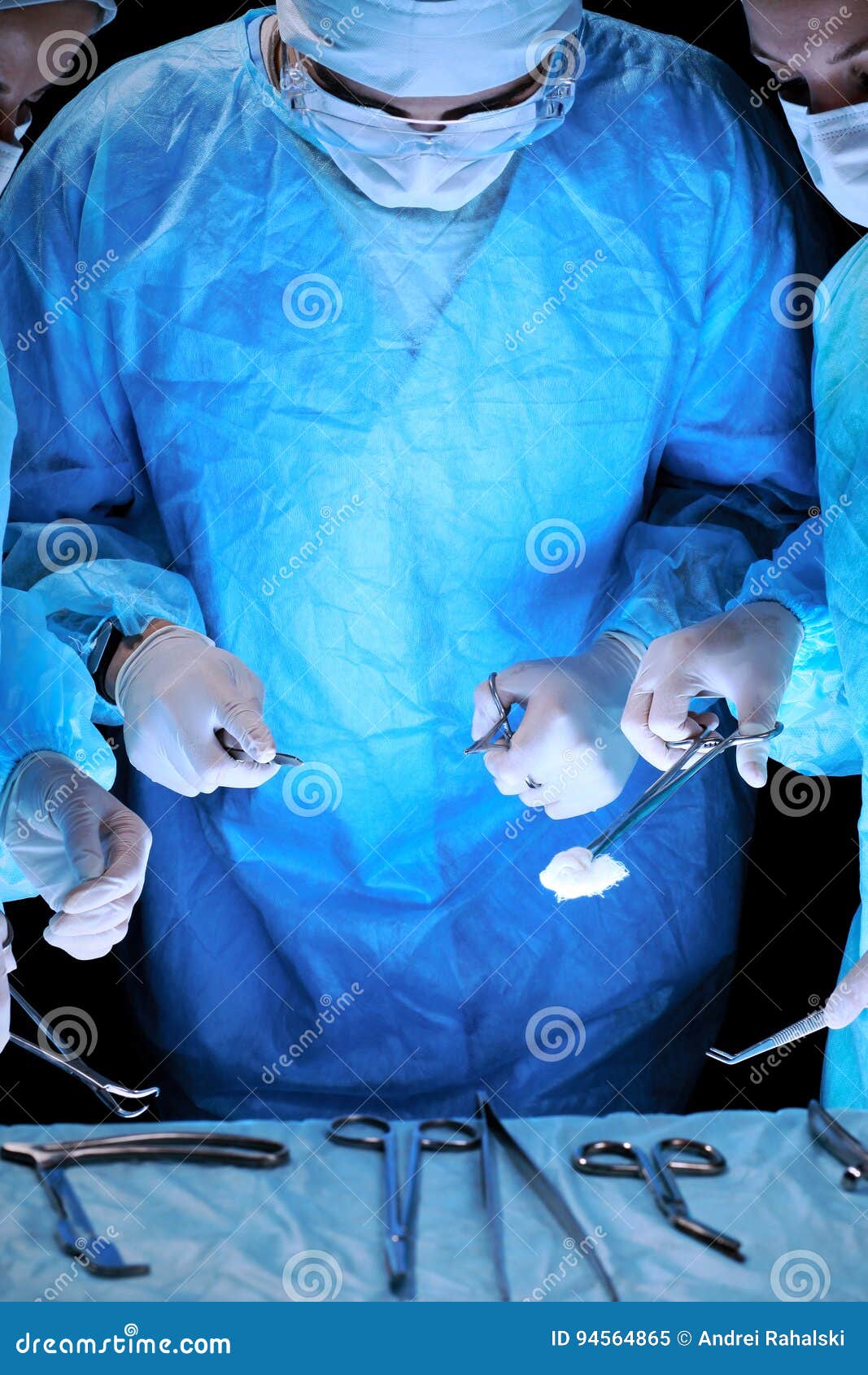 Medical Team Performing Operation. Group of Surgeon at Work in ...