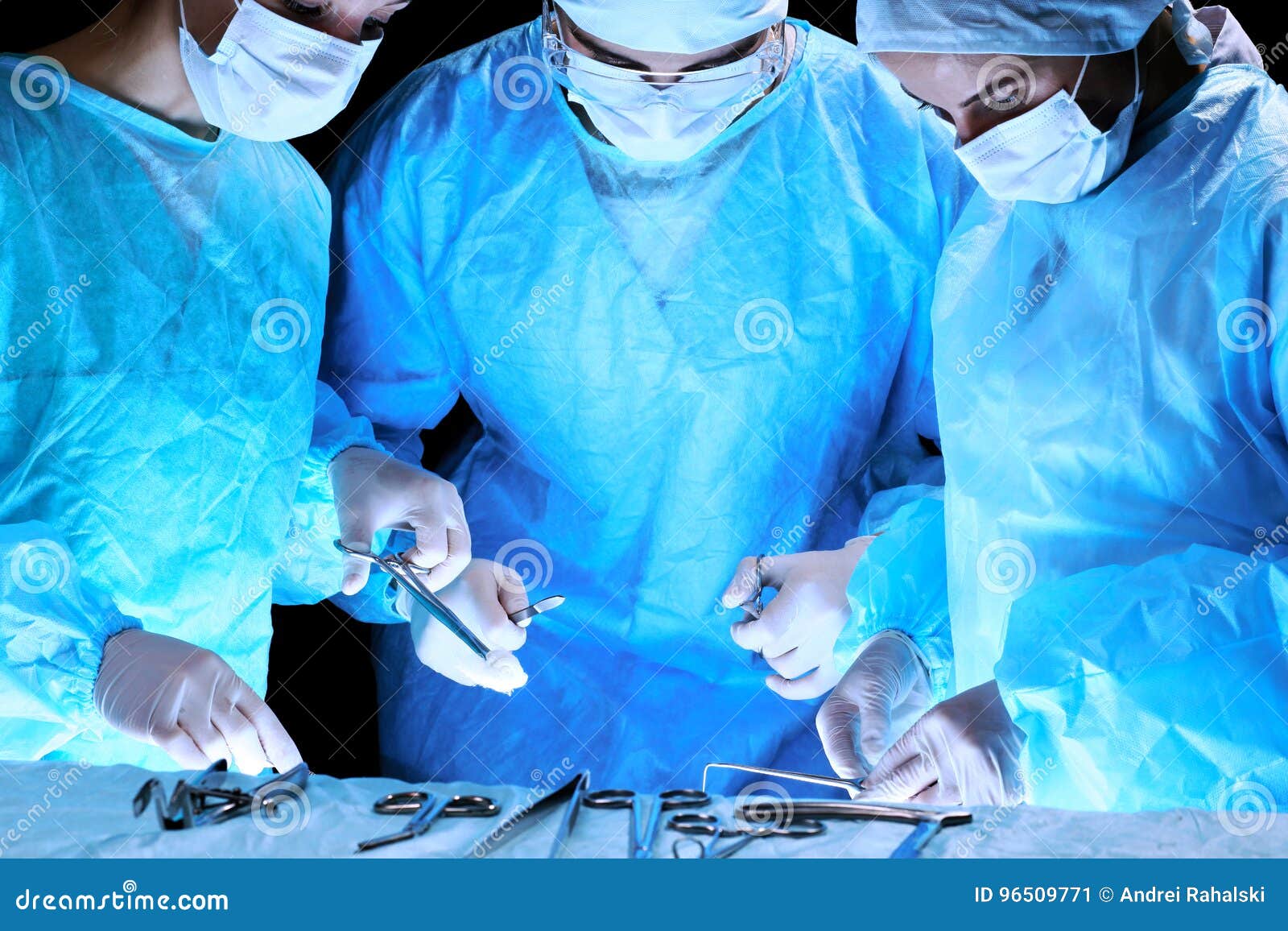 Medical Team Performing Operation. Group of Surgeon at Work in ...