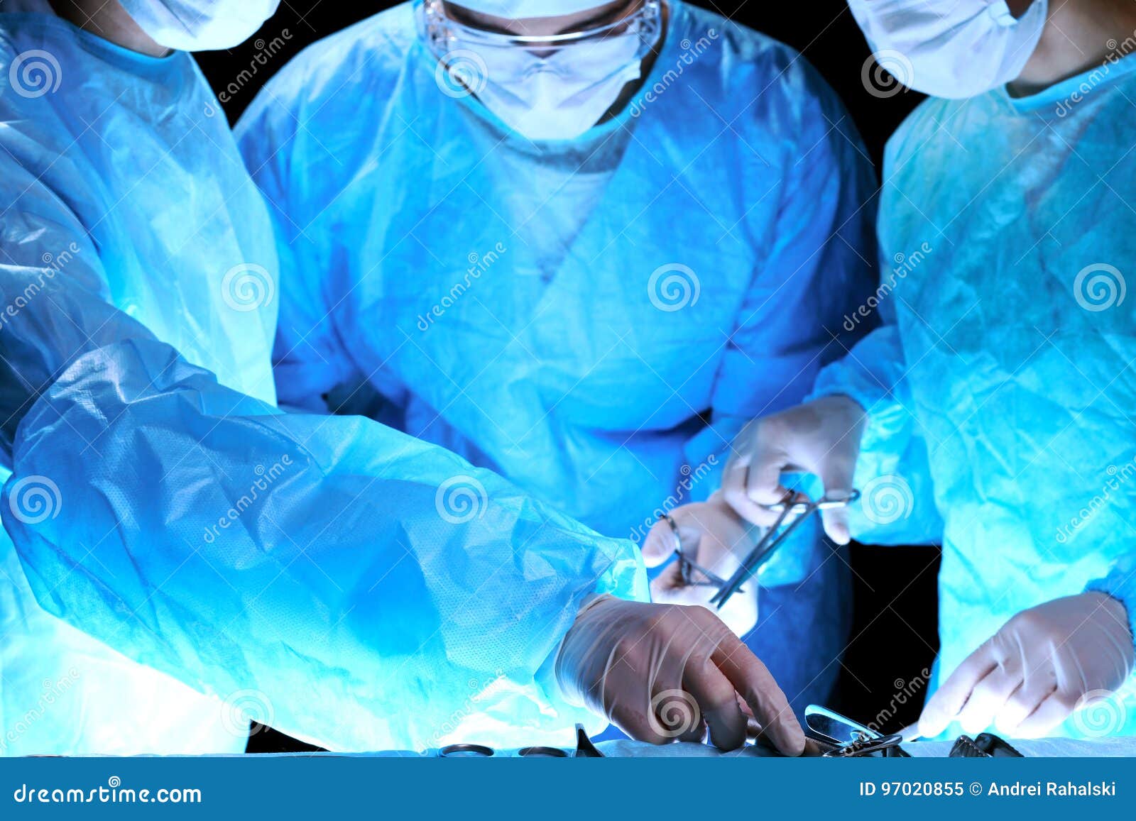 Medical Team Performing Operation. Group of Surgeon at Work in ...
