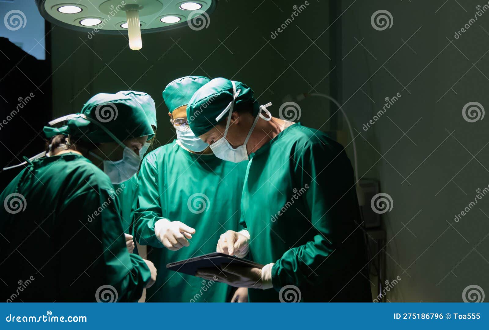 Medical Team Performing Surgery in Operation Room at Hospital Stock ...