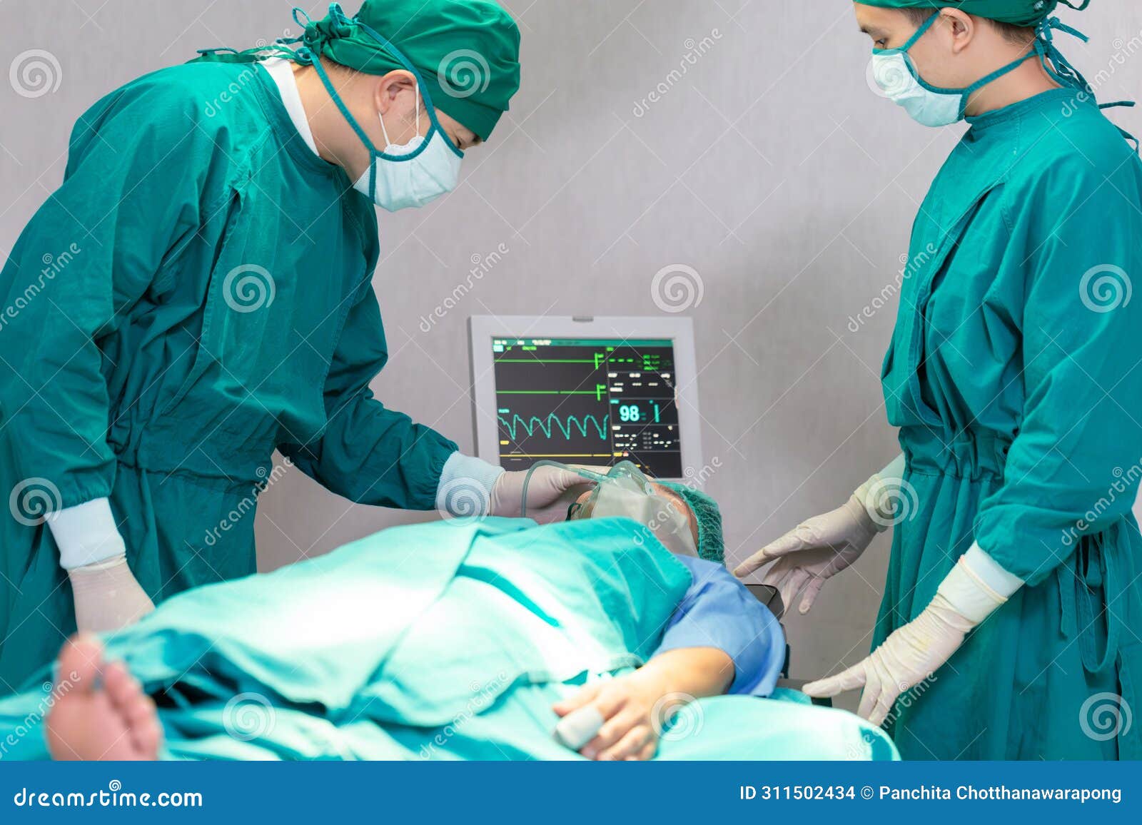 Medical Team Performing Surgical Operation in the Operating Room, Team ...