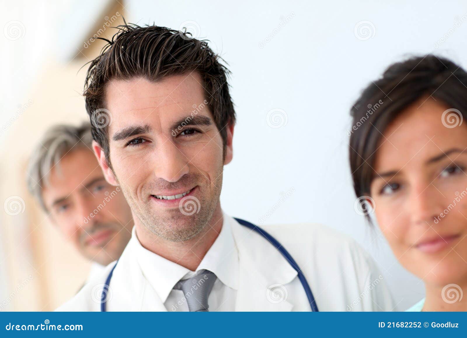 Medical team portrait stock photo. Image of stethoscope - 21682252