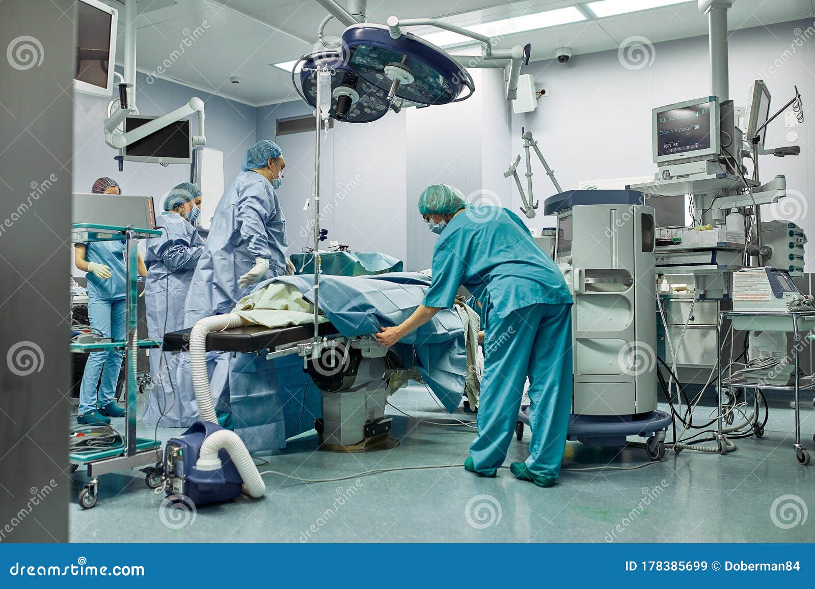 The Medical Team is Preparing the Operating Room for a Complex ...
