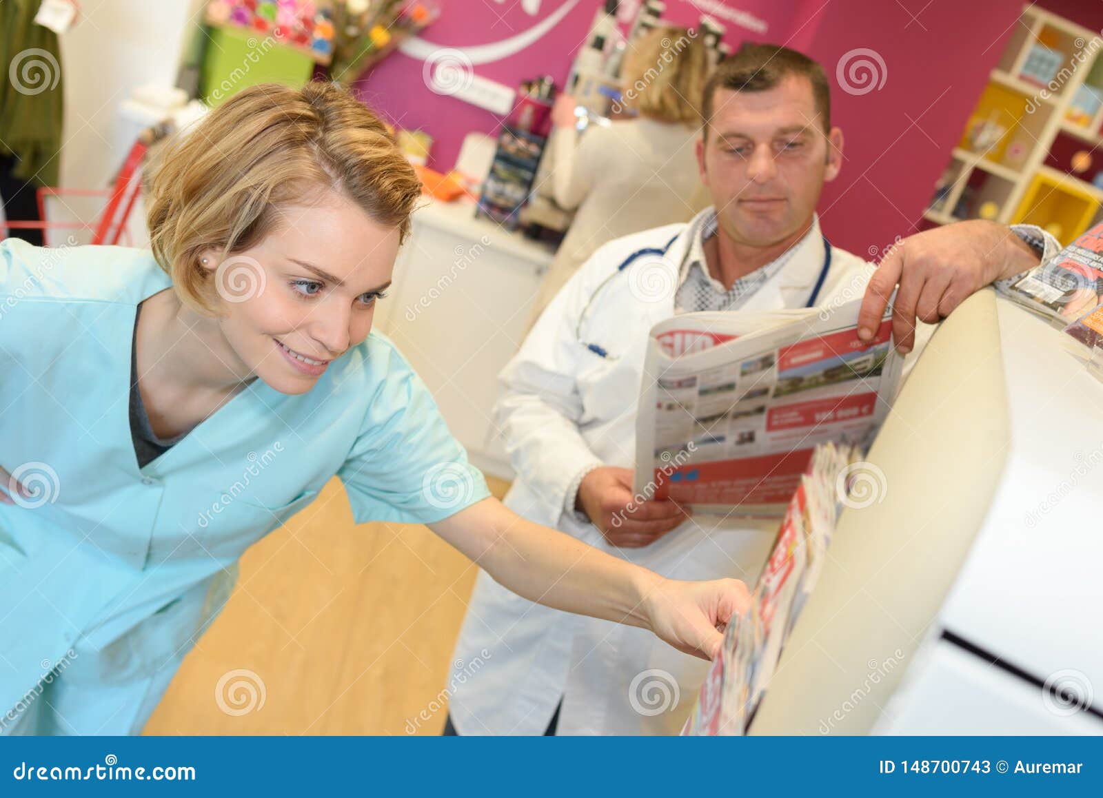 Medical Team Relaxing during Break Stock Image - Image of break ...