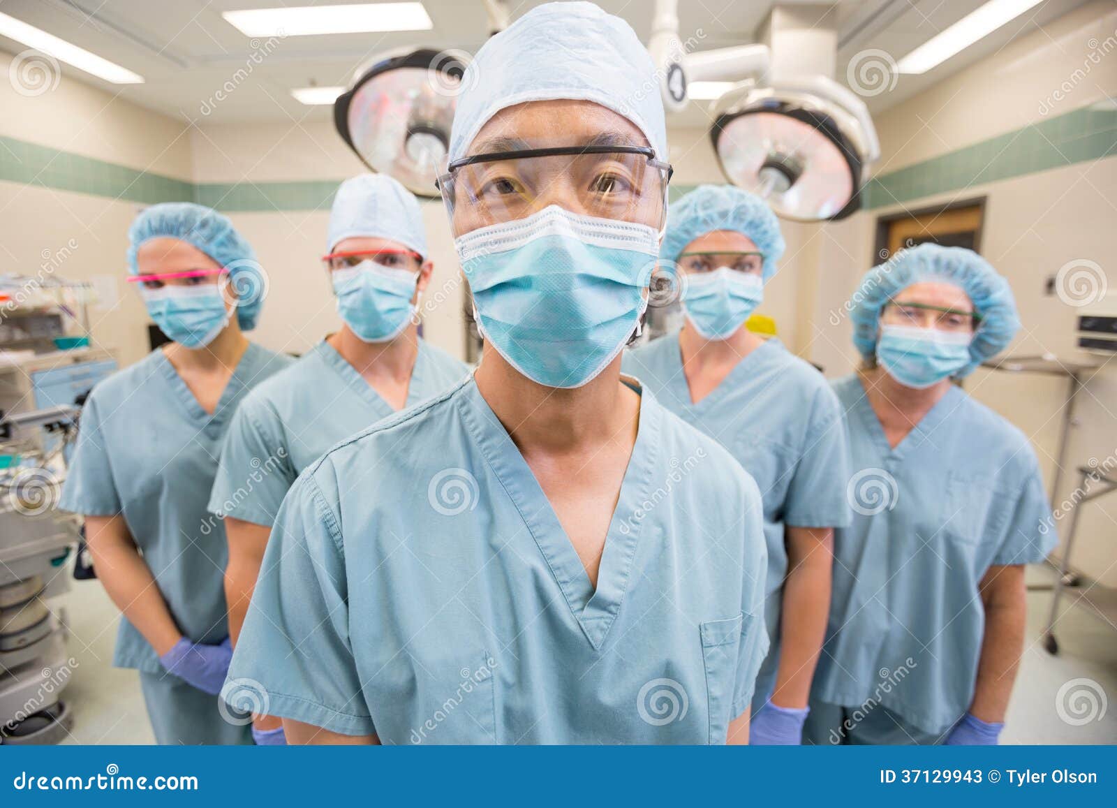 Medical Team Standing in Operation Room Stock Image - Image of ...