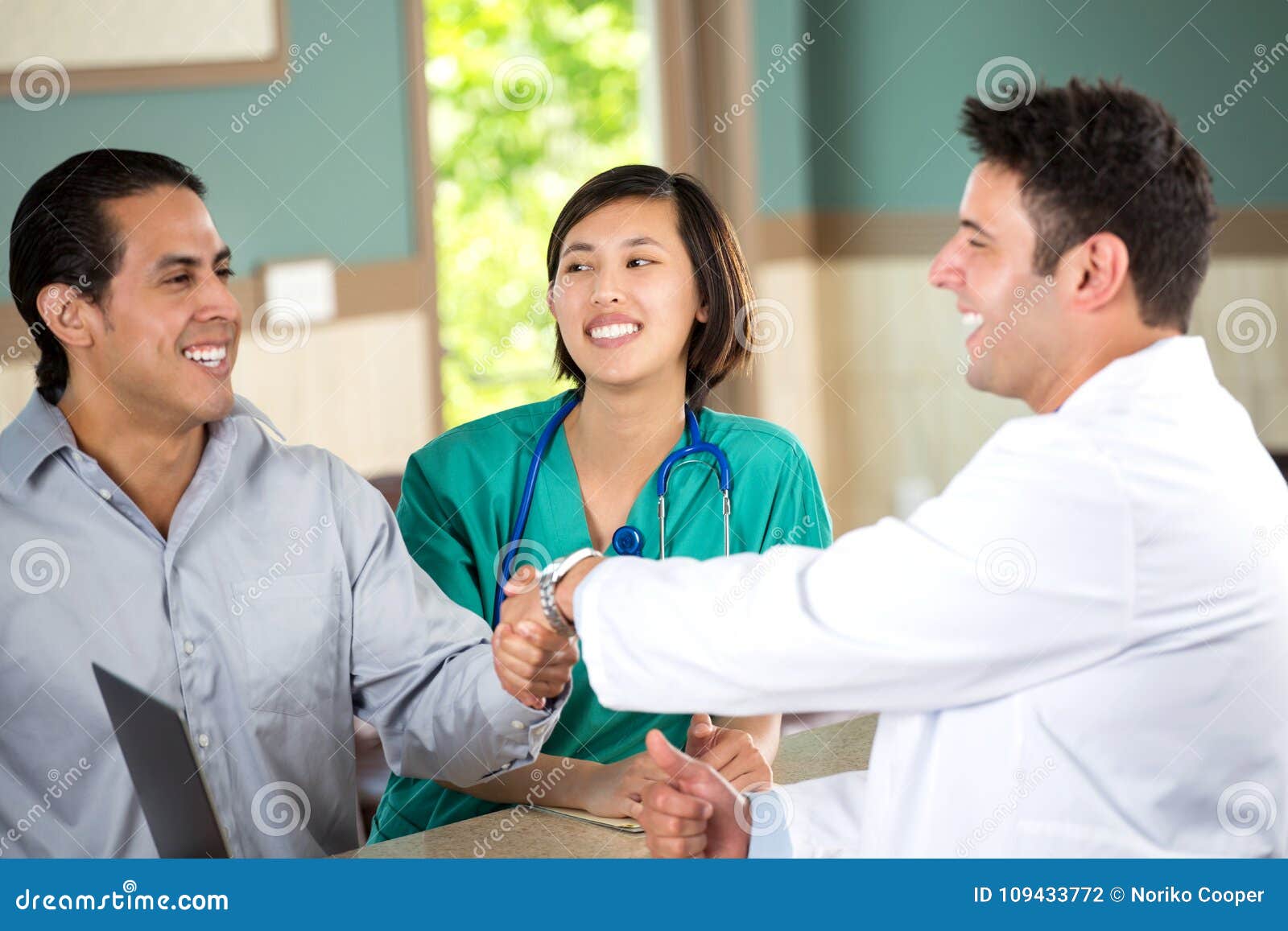 Medical Team Talking with Patients. Stock Photo - Image of talking ...