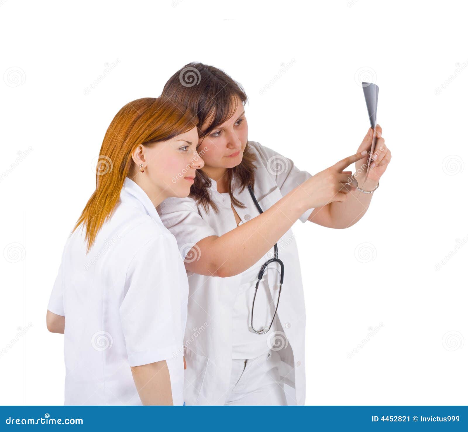 Medical Team of Two Study an X-ray Stock Image - Image of healthcare ...