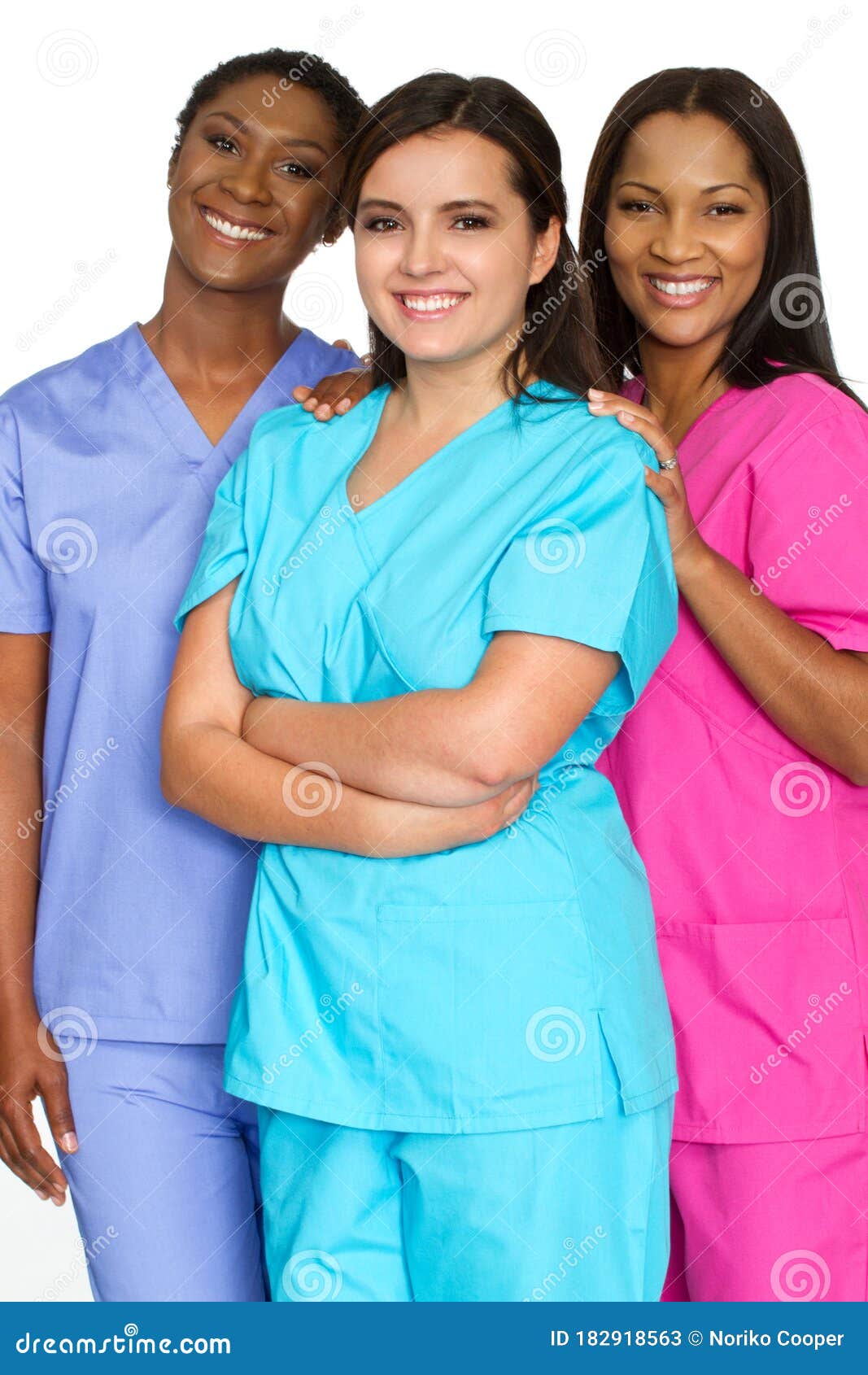 Medical Team of Women. Diverse Group of Nurses. Stock Image - Image of ...